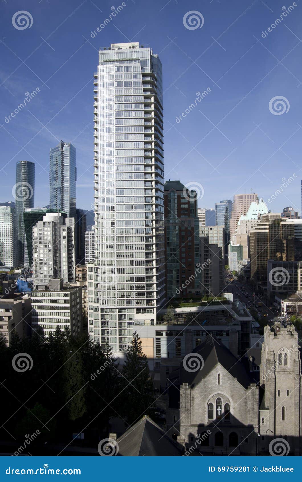 Vancouver Downtown Architecture Editorial Photo - Image of building ...