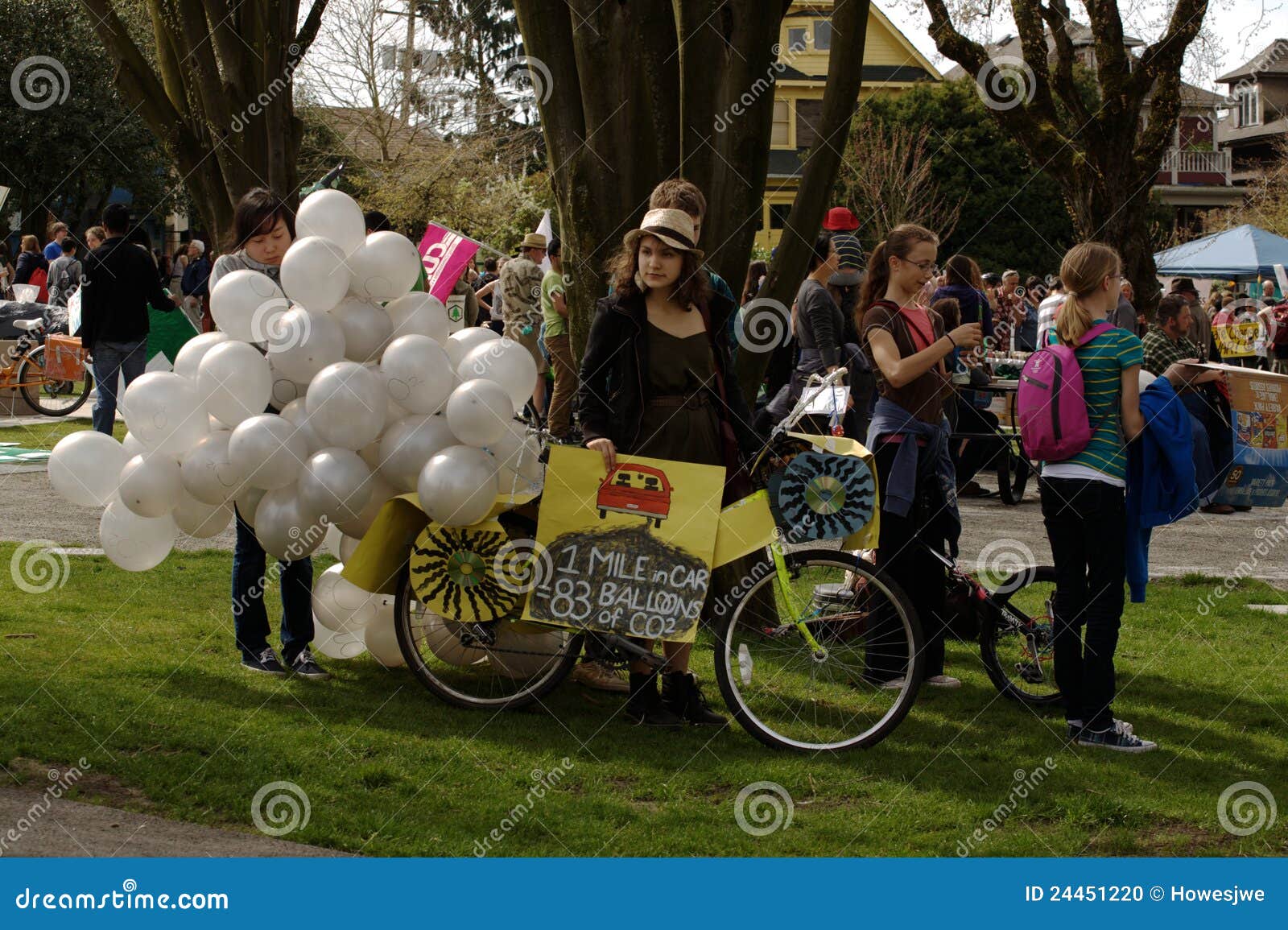 Vancouver Earth Day Rally, editorial image. Image of balloons - 24451220