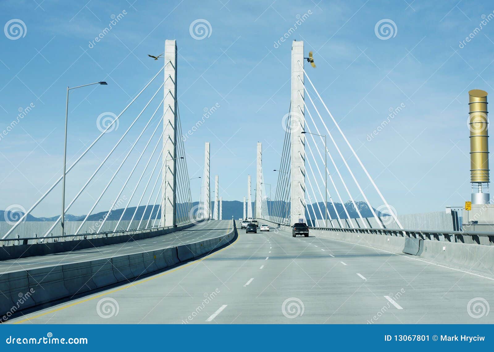 Vancouver Golden Ears Bridge Stock Image - Image of electronic ...