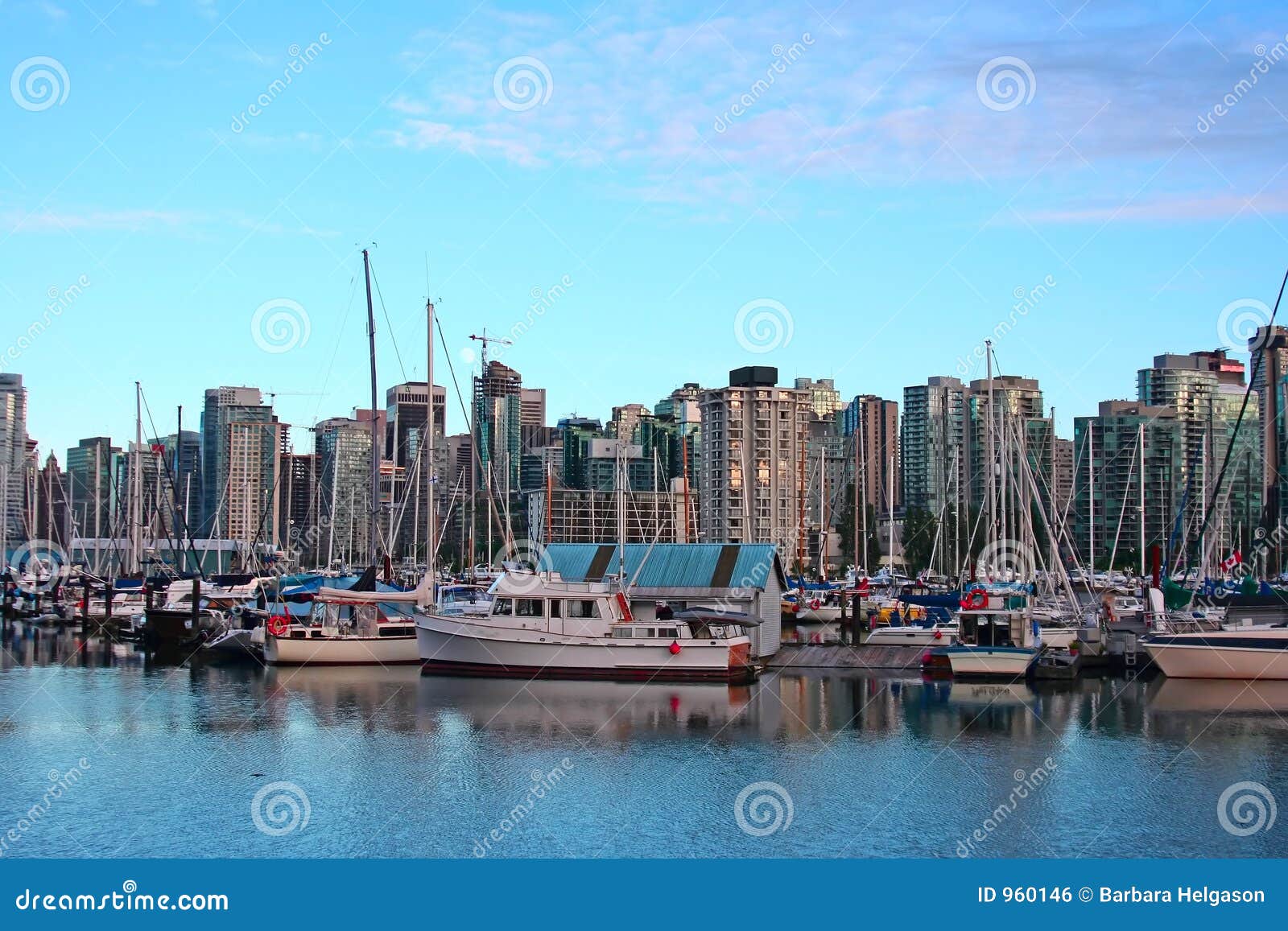 Vancouver harbor. stock photo. Image of skyline, downtown - 960146
