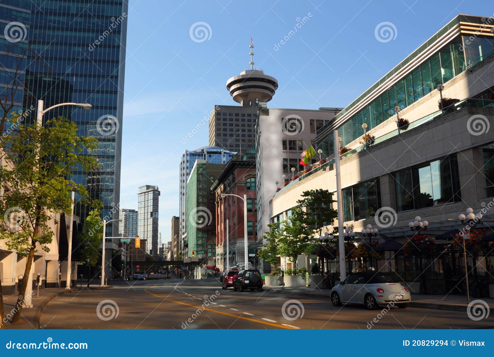 Vancouver Morning Street View Stock Photo - Image of british, scene ...