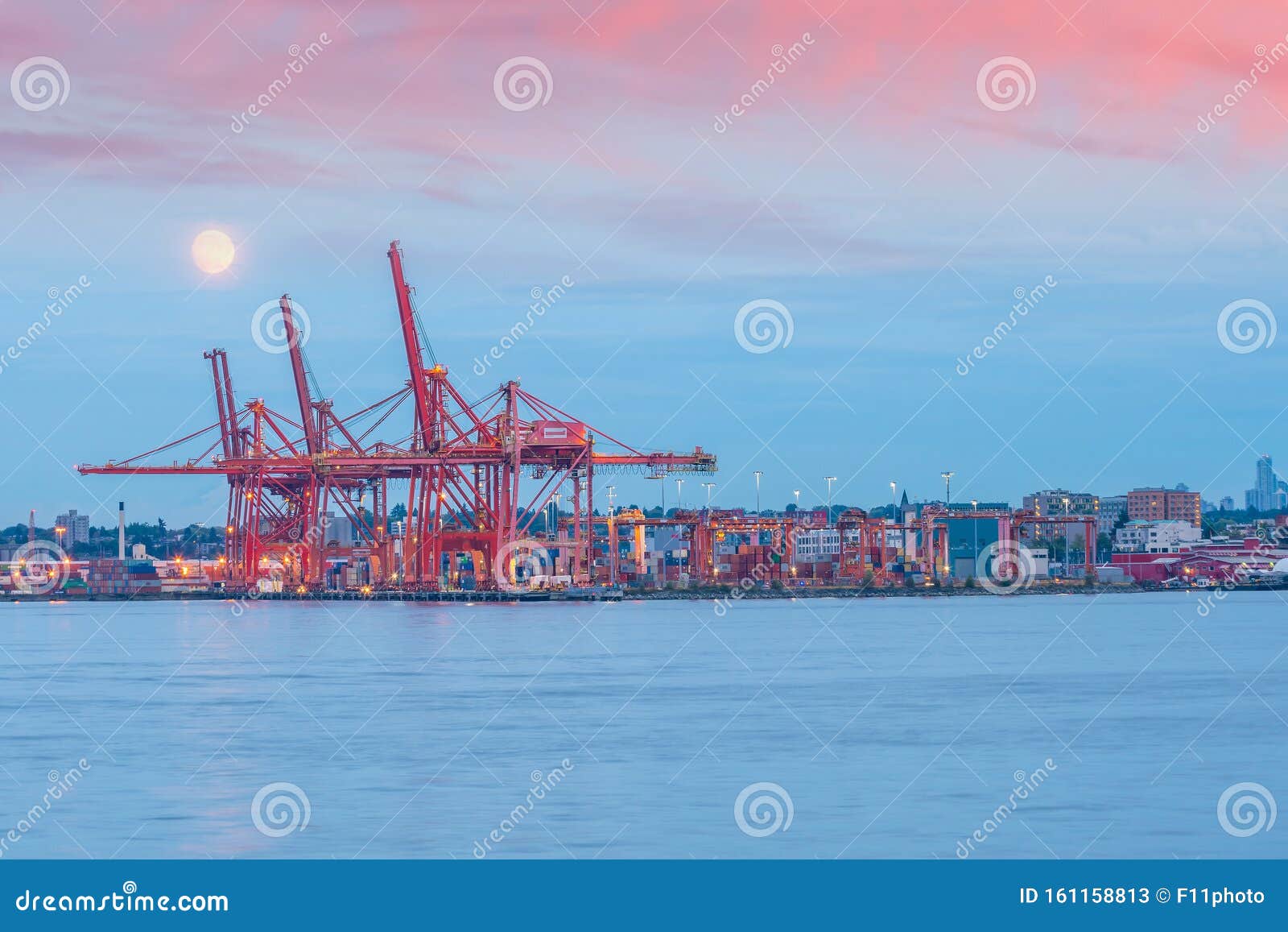 Vancouver Port with Hundreds of Shipping Containers Editorial Stock ...