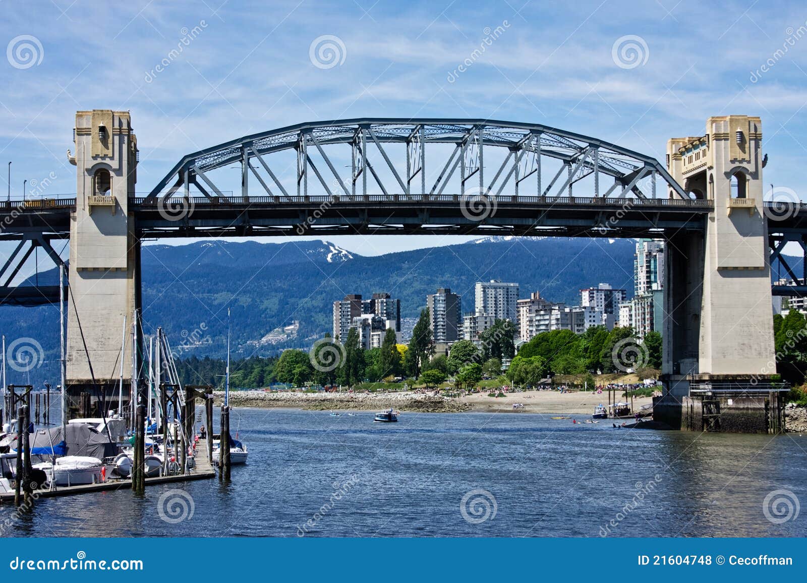 Vancouver s Burrard Bridge stock photo. Image of marine - 21604748