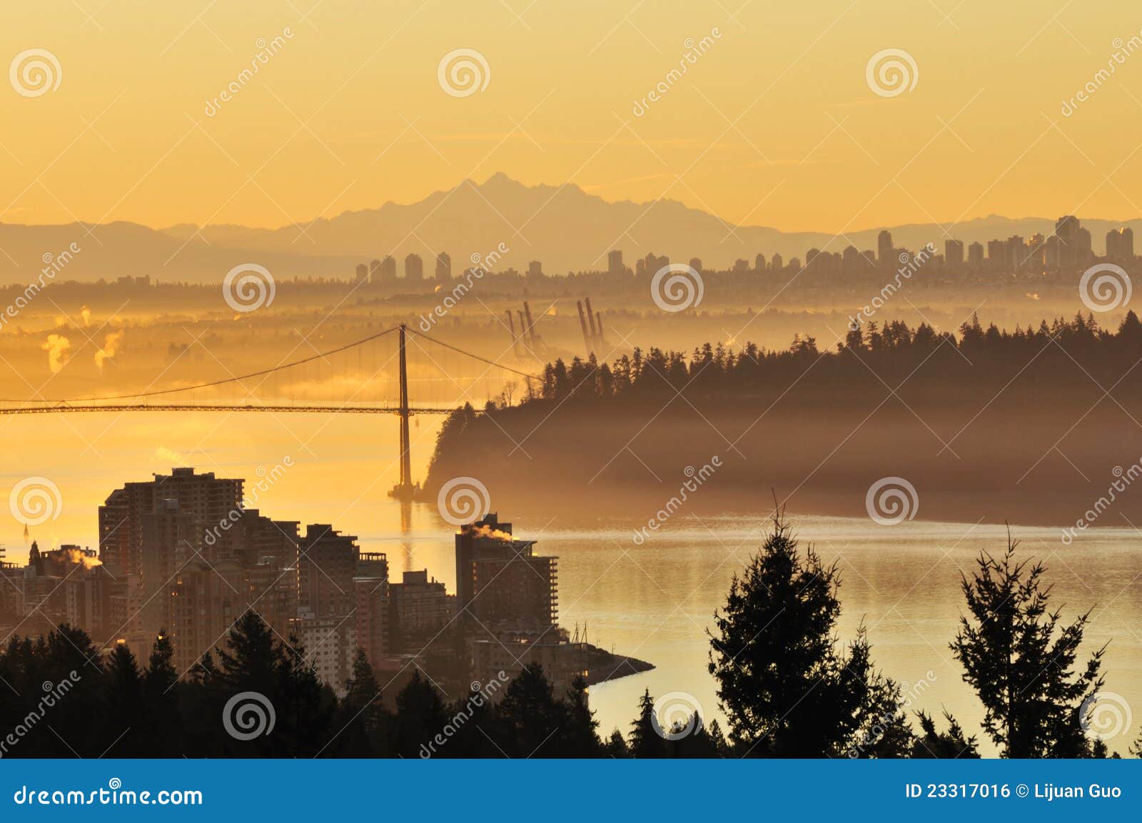 Vancouver Sunrise stock photo. Image of burrard, british - 23317016