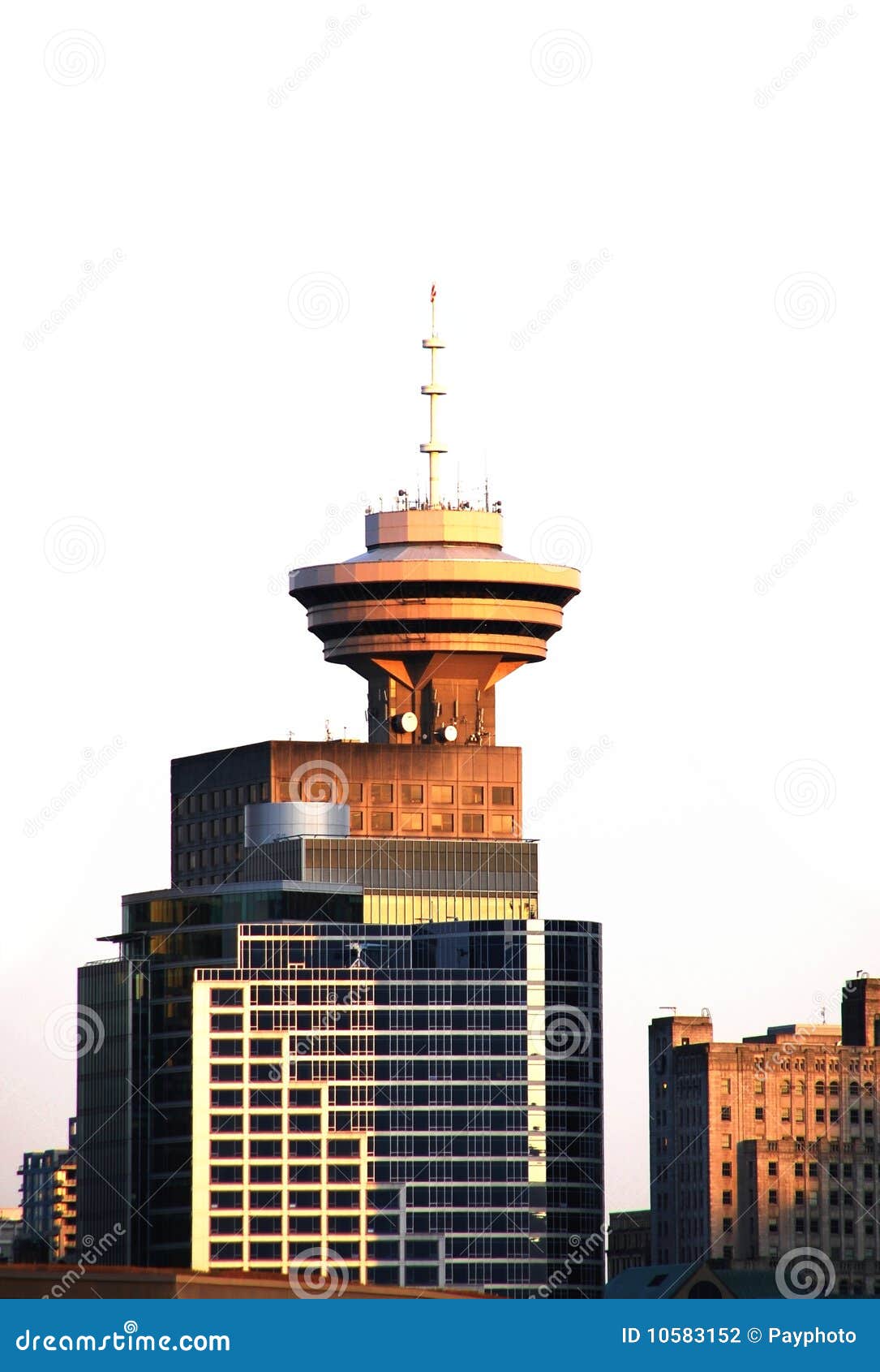 Vancouver Tower in BC Canada Stock Photo - Image of cityscape, office ...