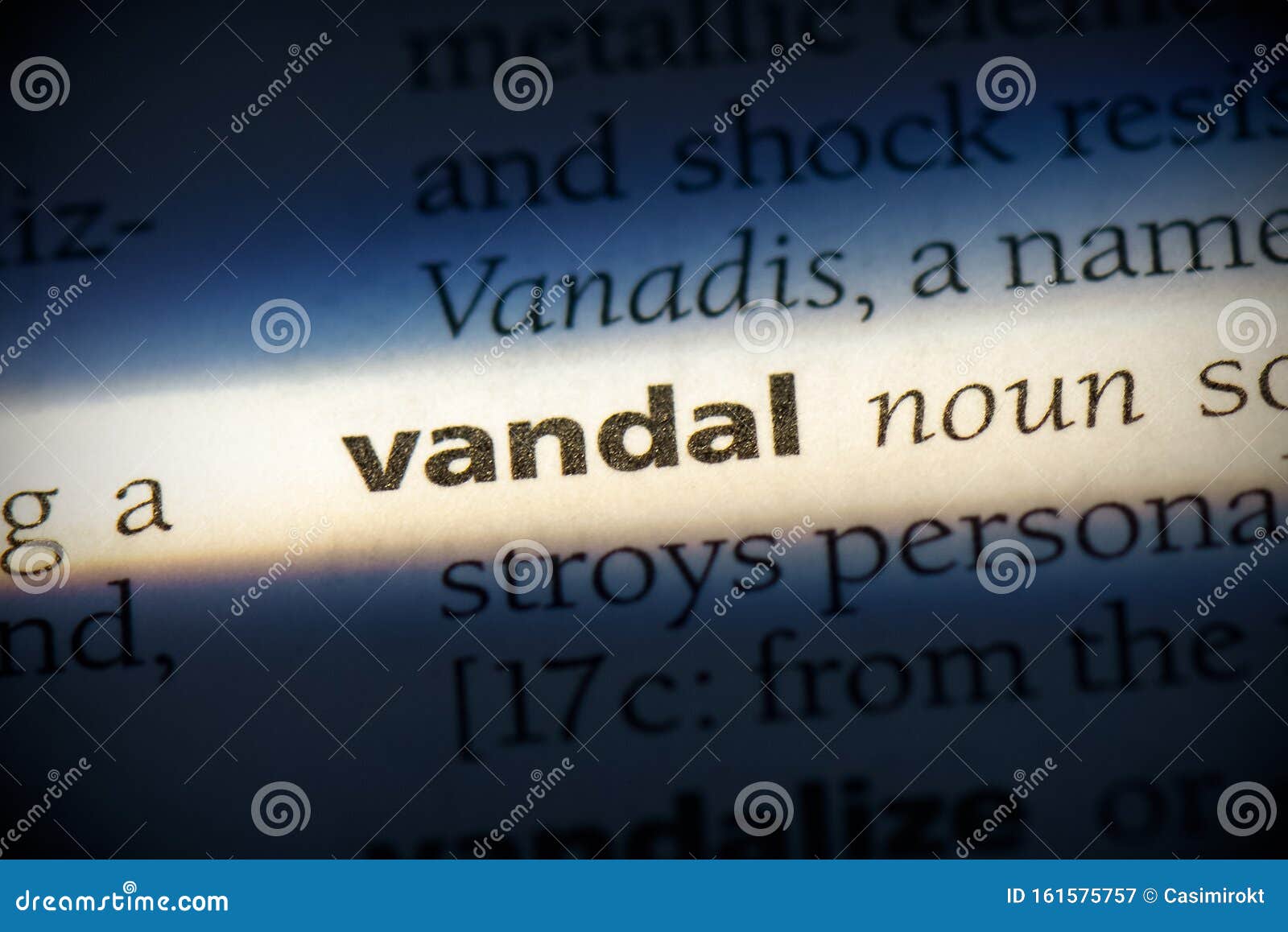 Vandal stock image. Image of definition, english, page - 161575757