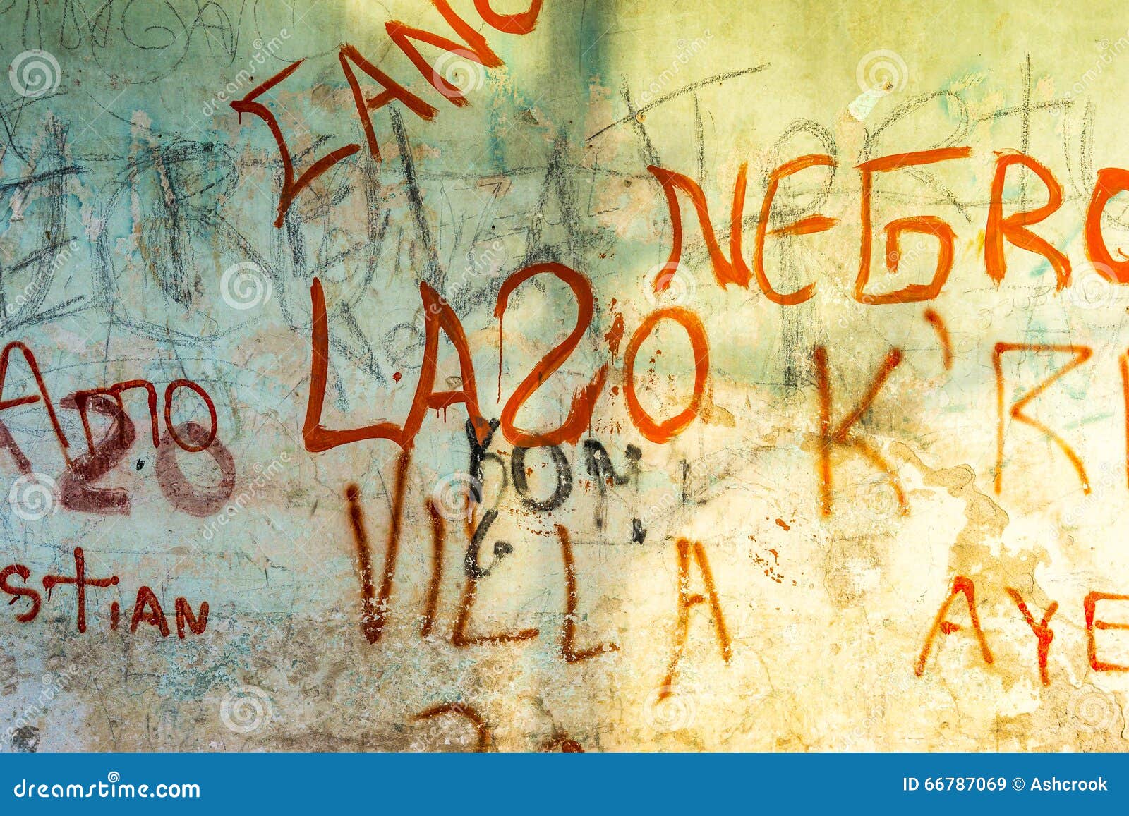 A Vandalised Wall stock image. Image of decay, stain - 66787069