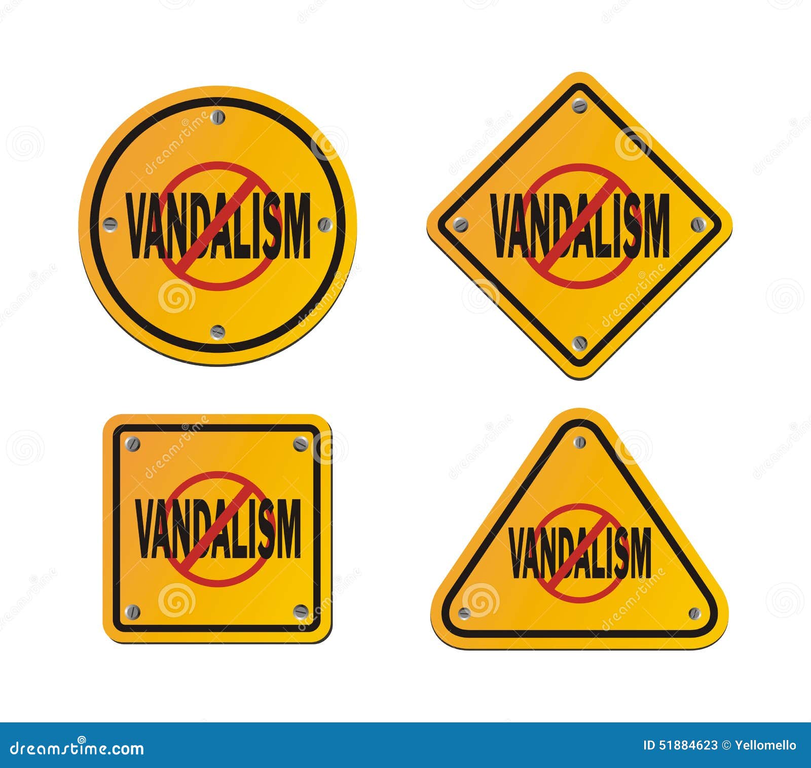 Vandalisme D'arrêt - Roadsigns Illustration Stock - Illustration du ...