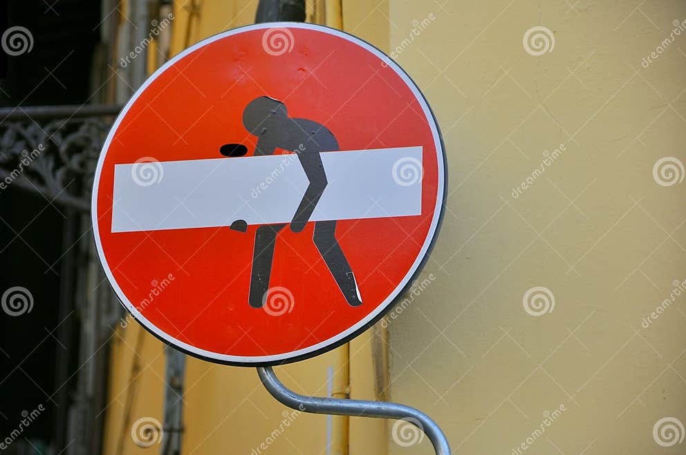 Vandalized Street Sign, Art Stickers by an Original Artist Named Clet ...