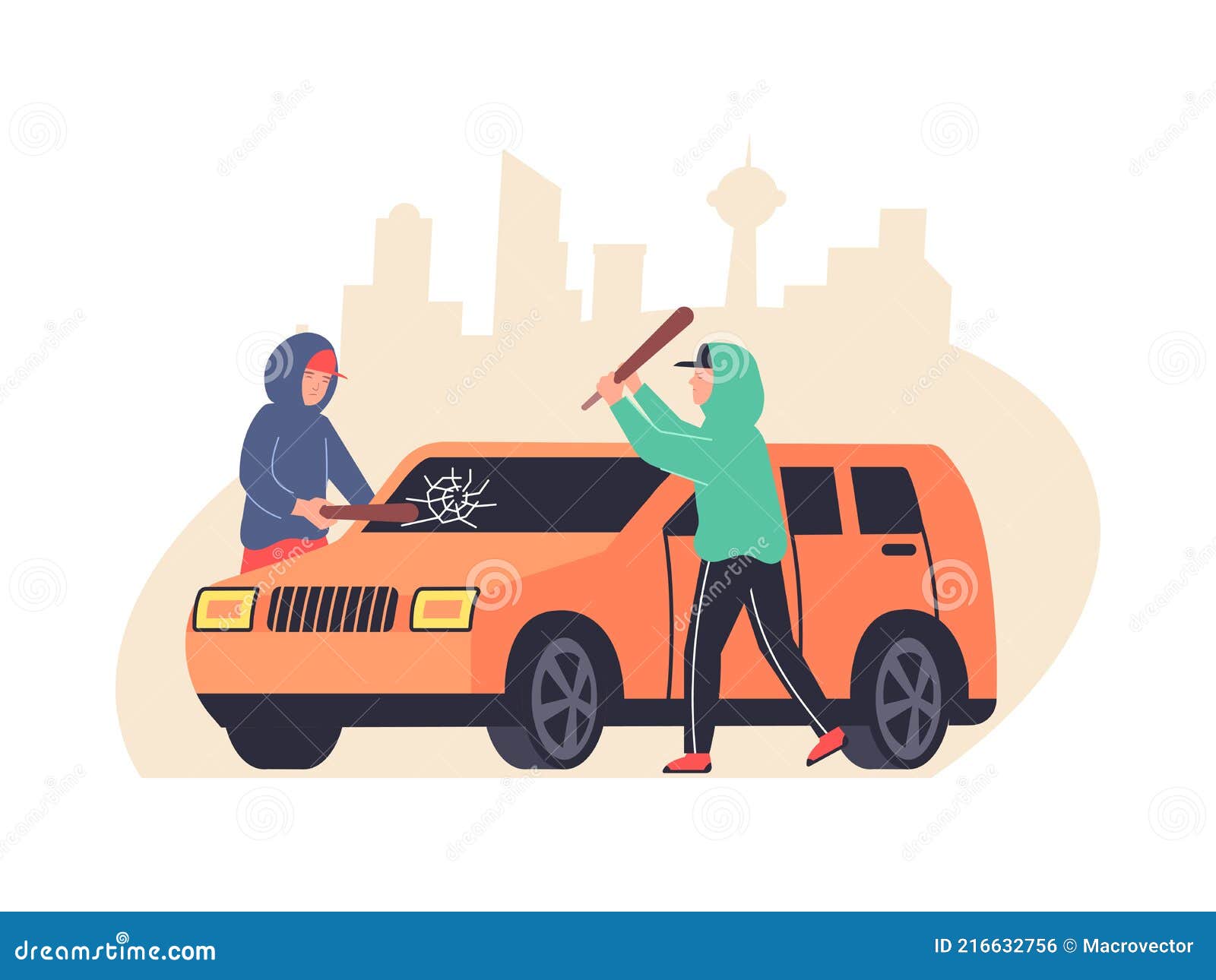 Set Of Vandals Cartoon Vector | CartoonDealer.com #280405863