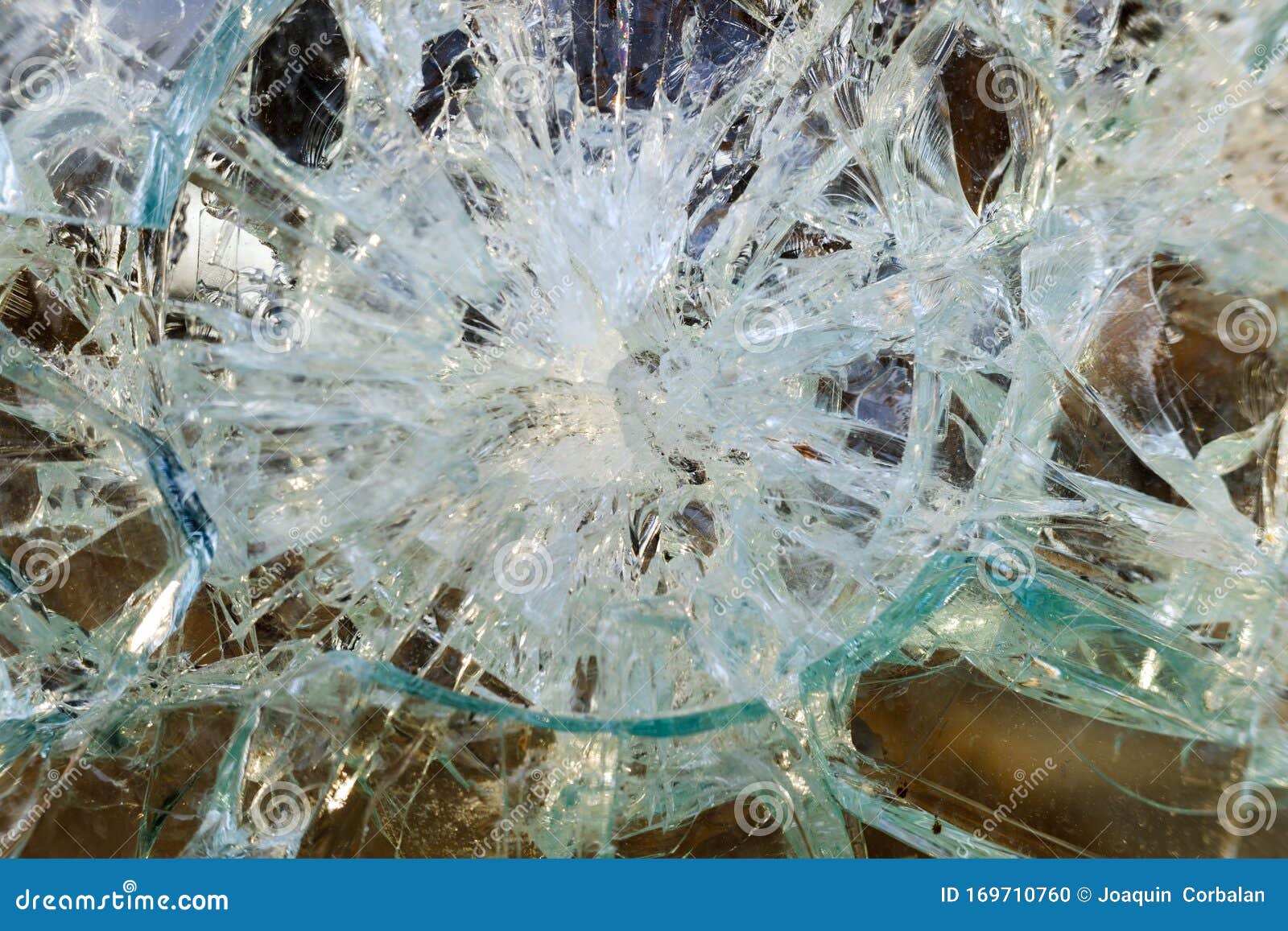 Vandals Shatter Glass of a Window with Stones Stock Photo - Image of ...