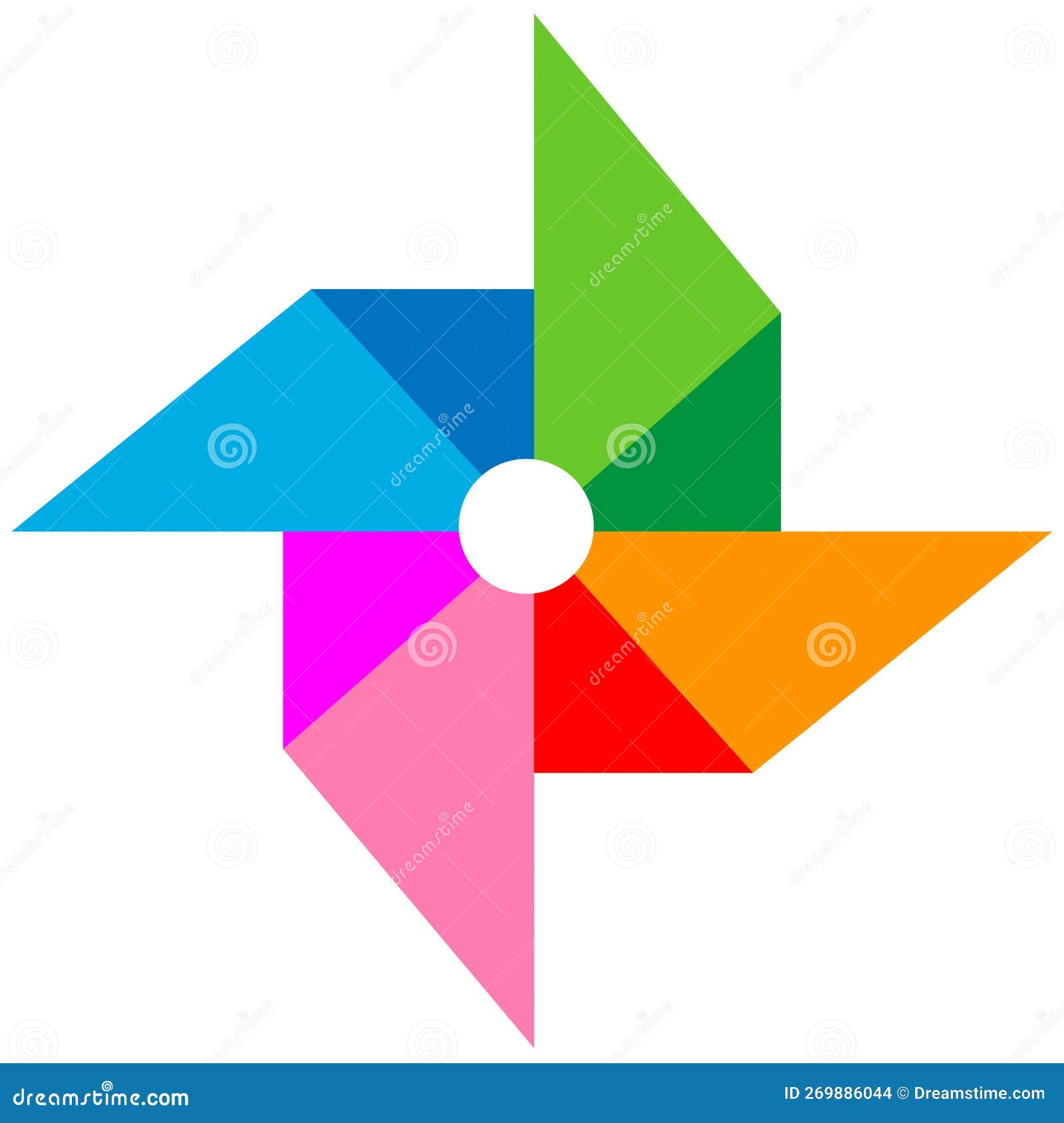 Vane paper full color stock vector. Illustration of spiral - 269886044