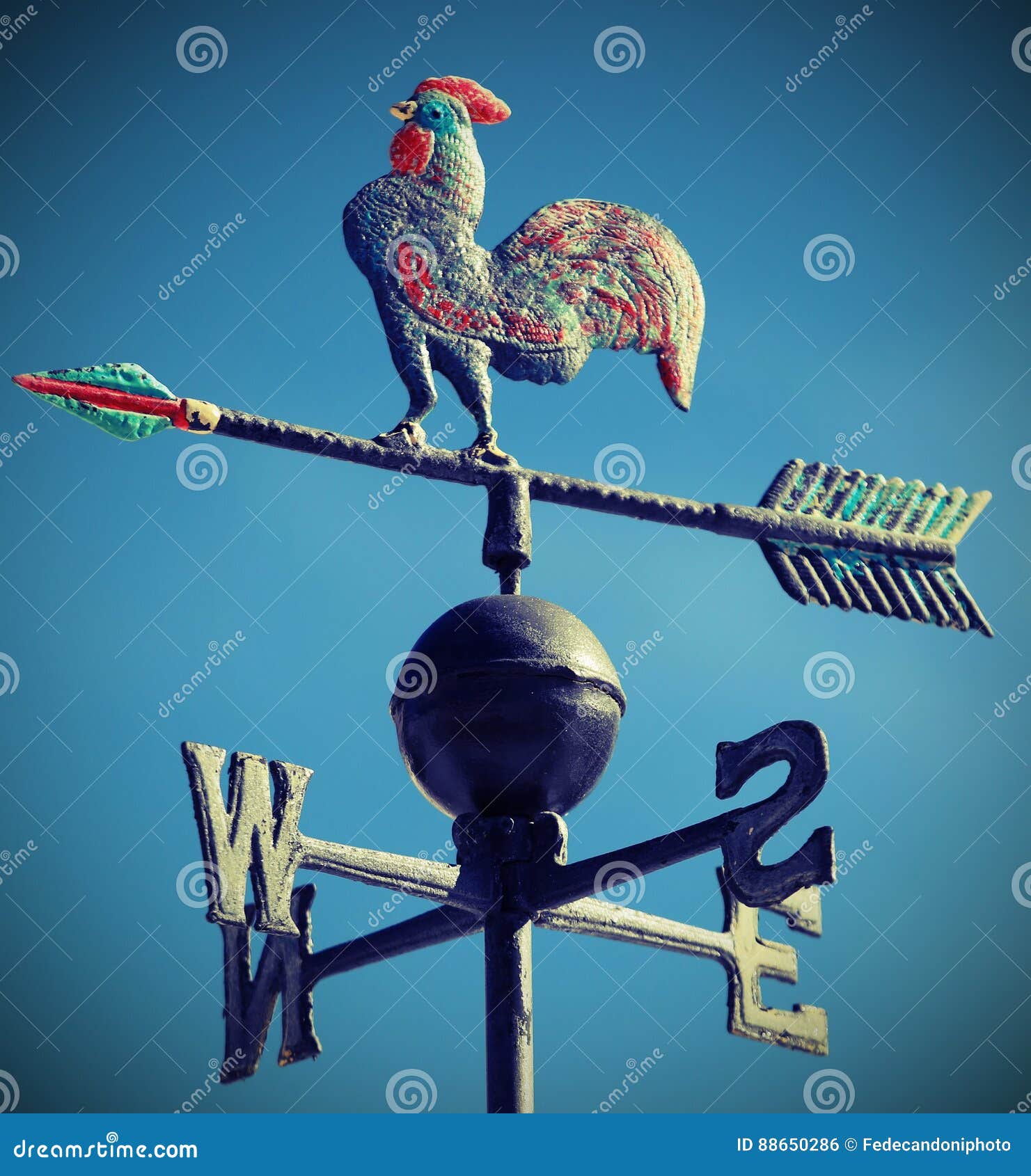 Vane To Mark the Wind with the Arrows of the Cardinal Points Stock ...