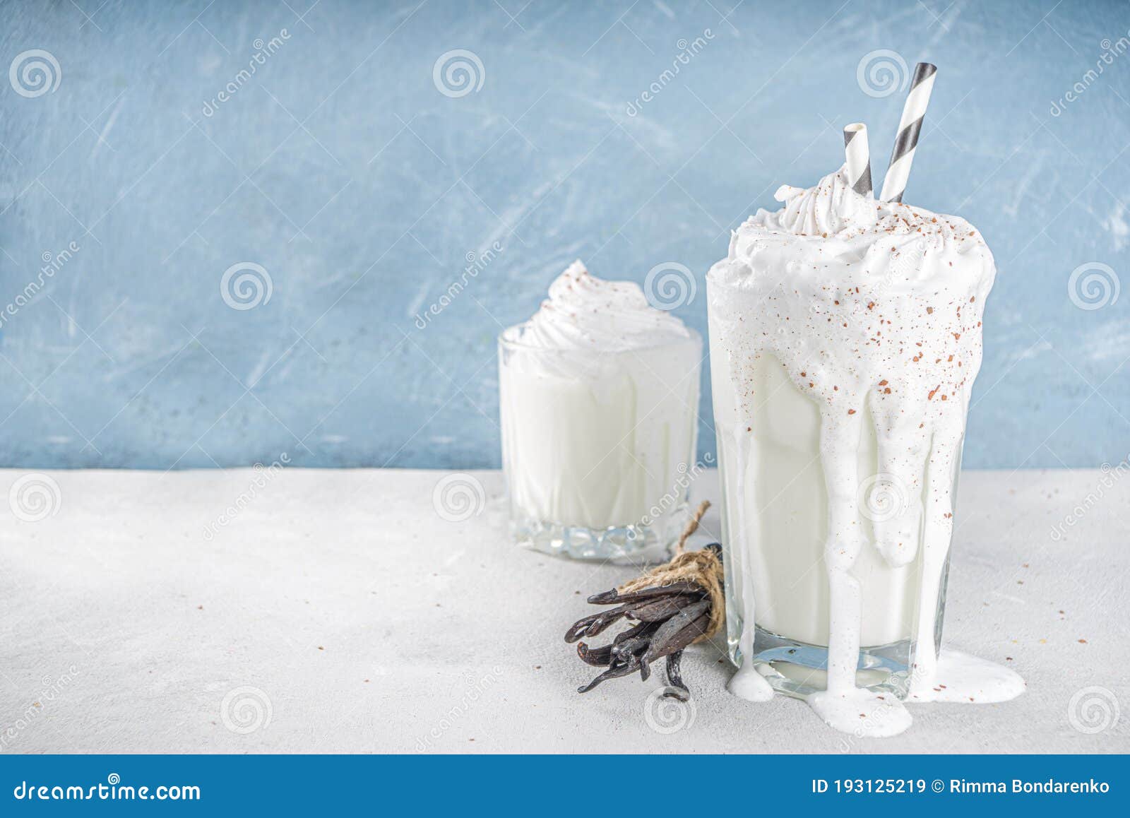 Vanilla bean milkshake stock image. Image of glass, fresh - 193125219