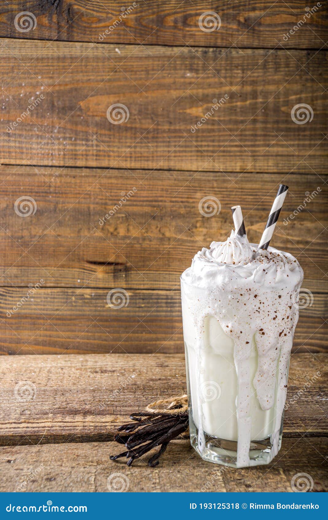 Vanilla bean milkshake stock photo. Image of nutrient - 193125318