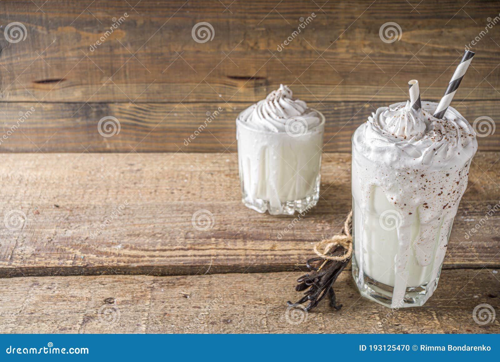 Vanilla bean milkshake stock photo. Image of fresh, ingredient - 193125470