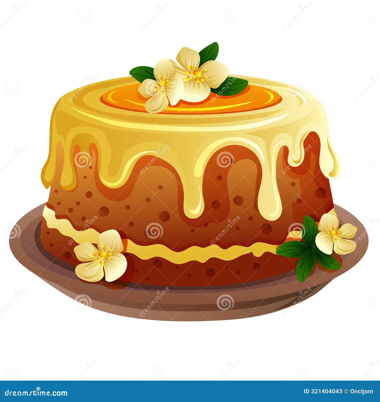 Cake Sponge Slice Jam Cream Woodcut Drawing Vector Illustration ...