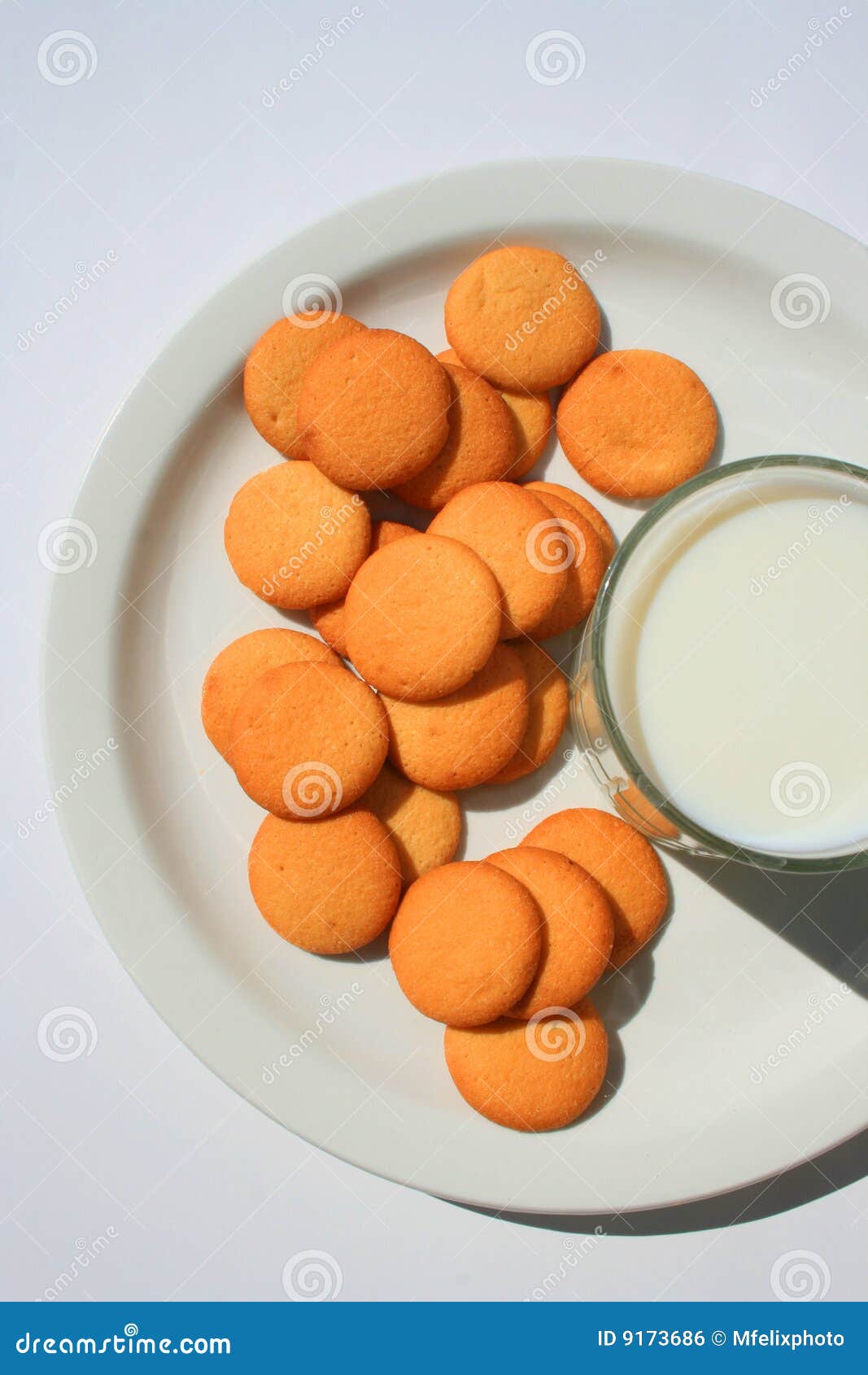 Vanilla Cookies and a Glass of Milk Stock Photo - Image of sweet ...