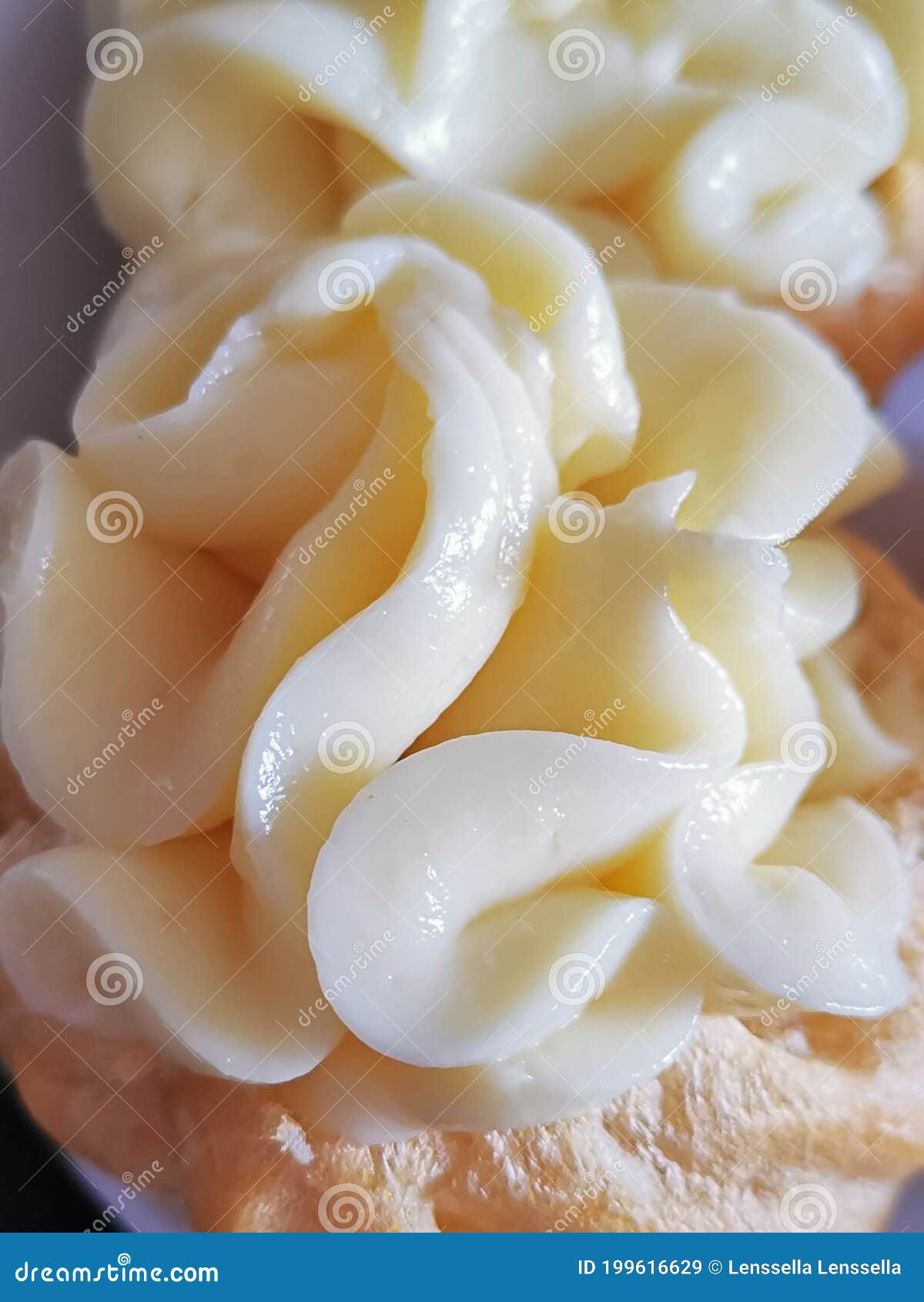 Vanilla Cream Texture, for Decoration Lovers Stock Image - Image of ...