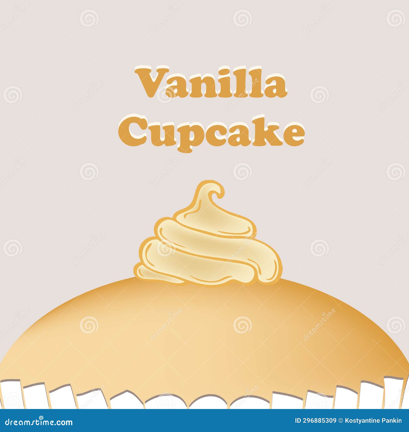 Vanilla Cupcake poster stock illustration. Illustration of object ...
