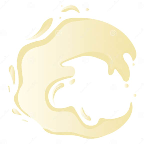 Vanilla Splash Illustration with Abstract Design Stock Illustration ...