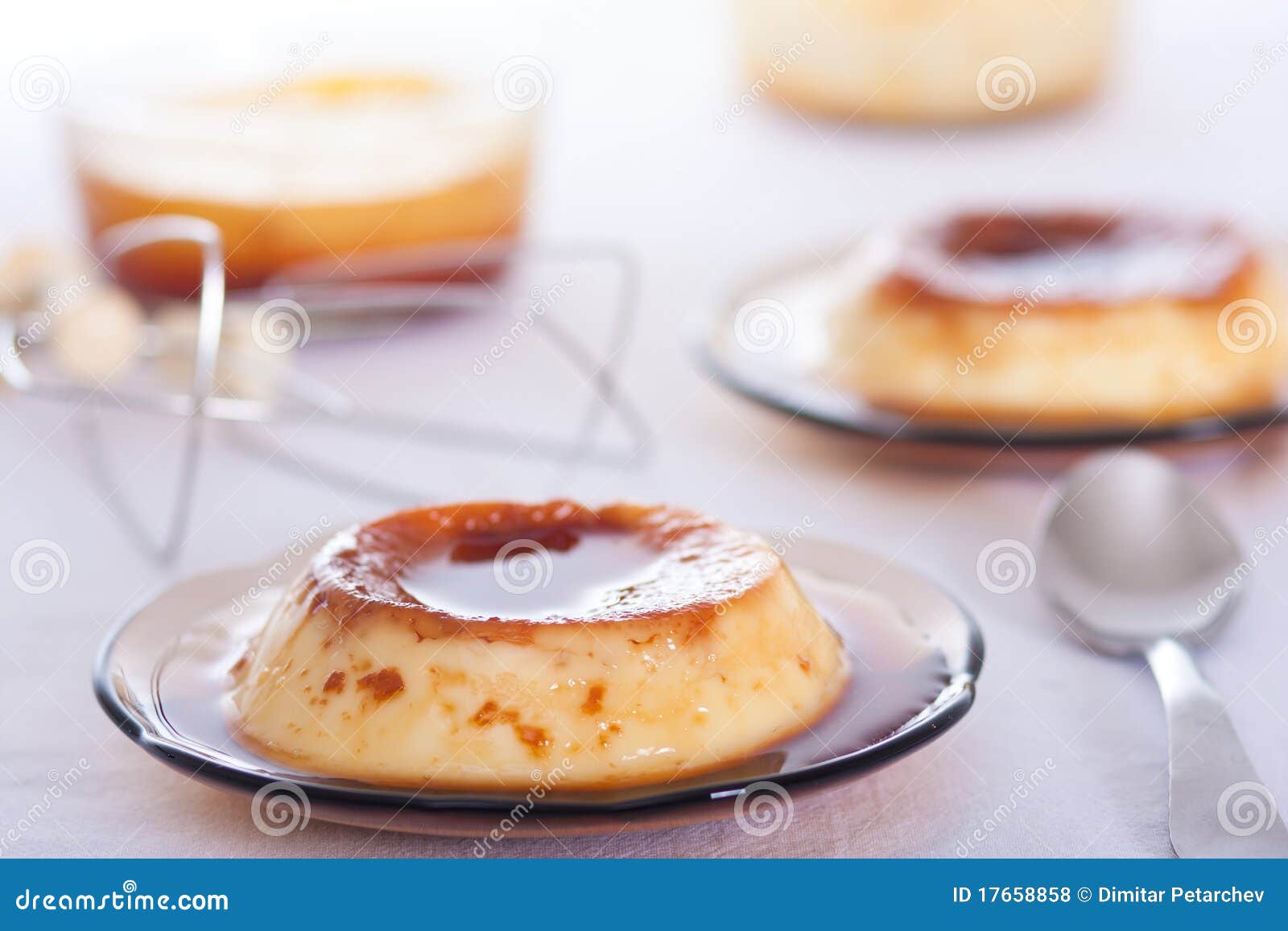 Vanilla flan stock photo. Image of creamy, dessert, lunch - 17658858