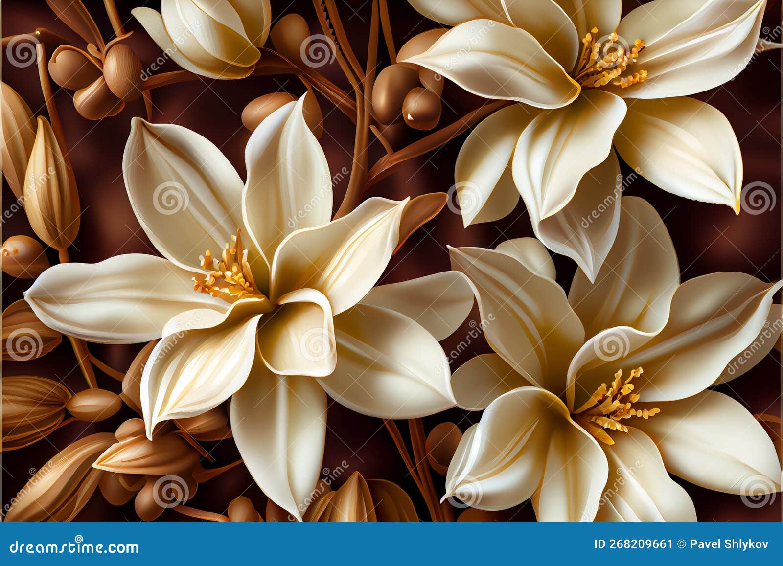 Vanilla Flower Wallpaper