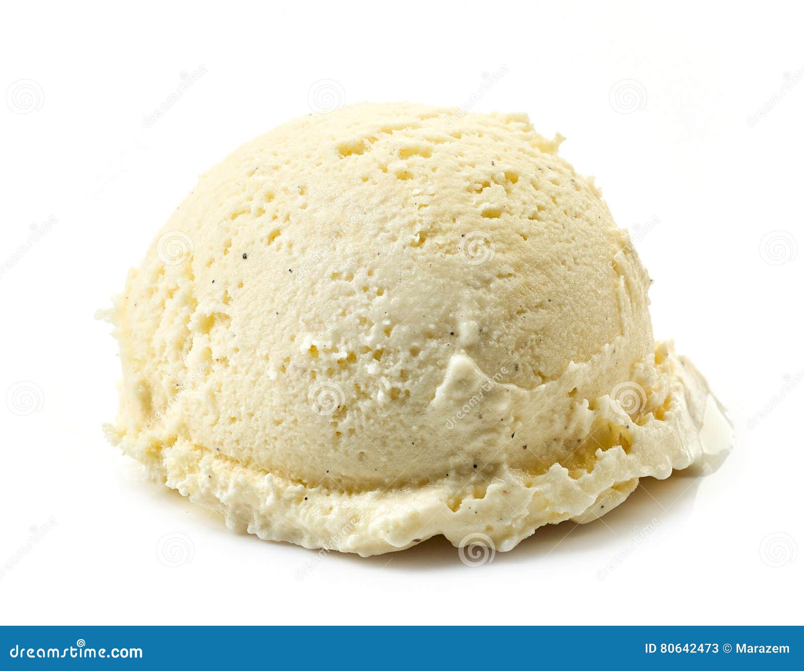 Vanilla ice cream ball stock image. Image of background - 80642473