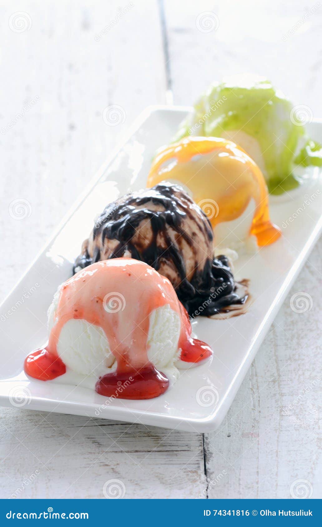 Vanilla Ice cream stock photo. Image of close, dessert - 74341816