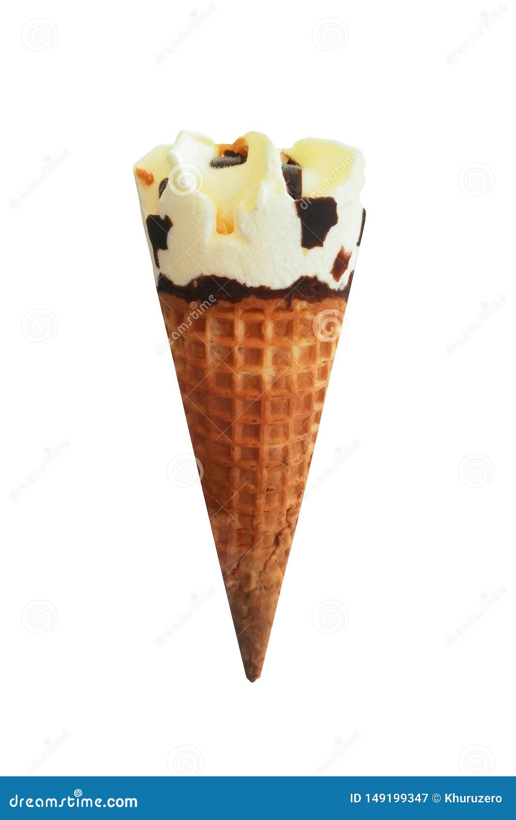 Vanilla ice cream stock image. Image of cone, soft, sweet - 149199347