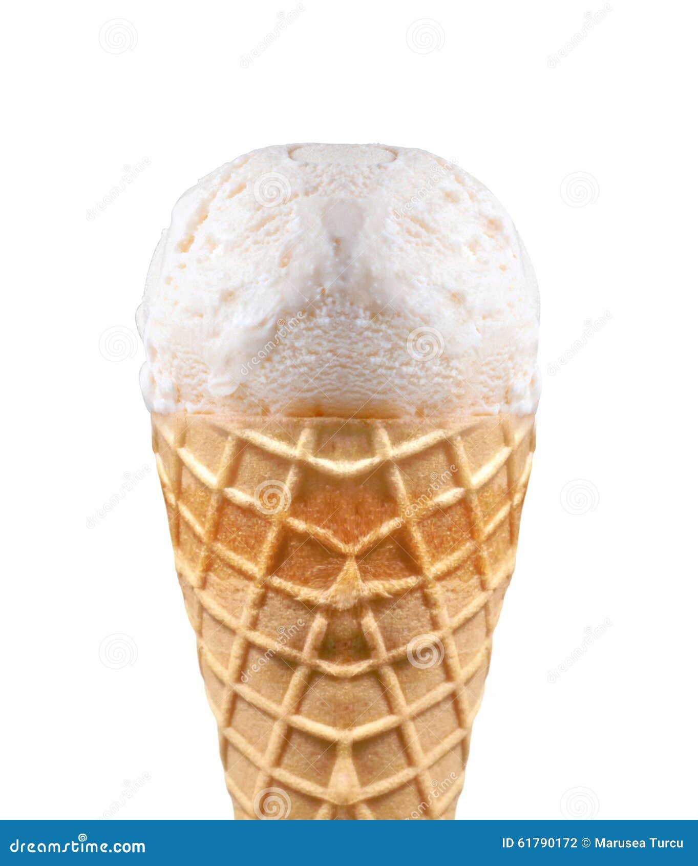 Vanilla Ice Cream with Cone Stock Photo - Image of smooth, milk: 61790172