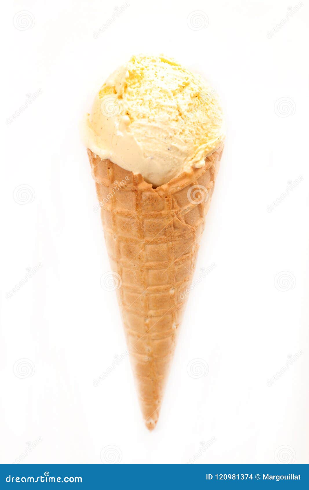 Vanilla ice cream cone stock photo. Image of restaurant - 120981374