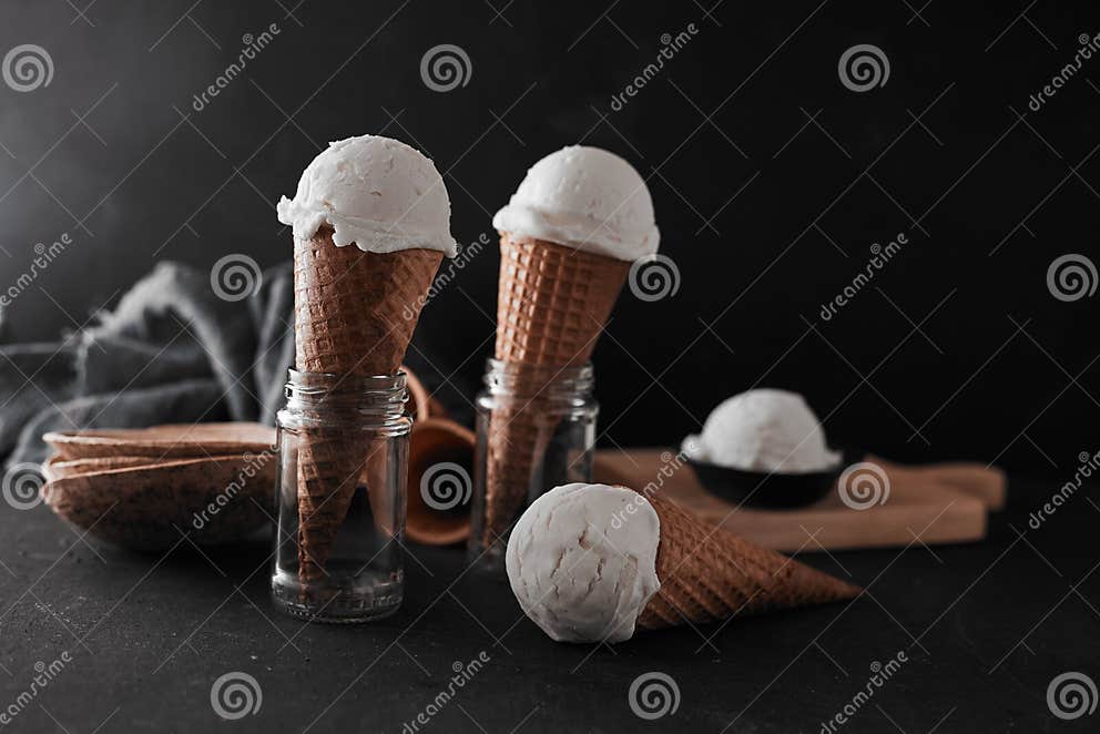 Vanilla Ice Cream stock image. Image of object, cream - 175832665