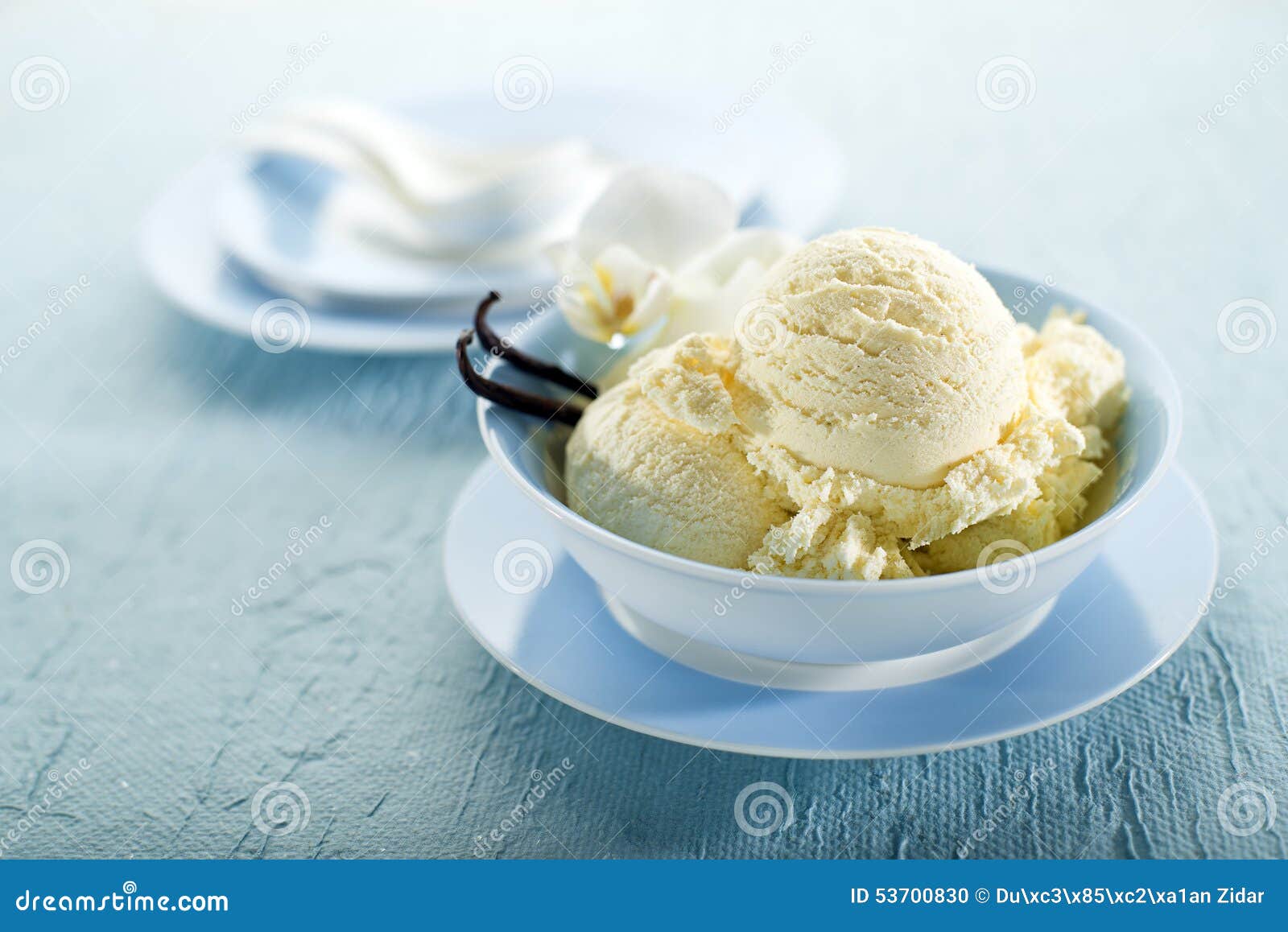 Vanilla ice cream stock photo. Image of yogurt, dessert - 53700830