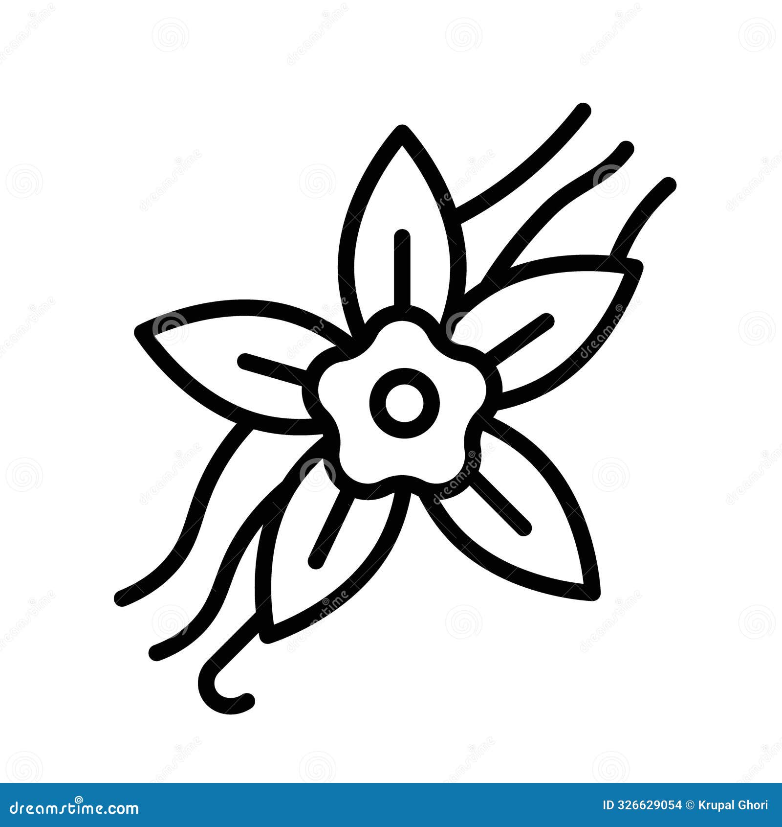 Vanilla Pod Icon, Orchid Bean Sticks, Dry Vanillin Pods, Natural Aroma ...