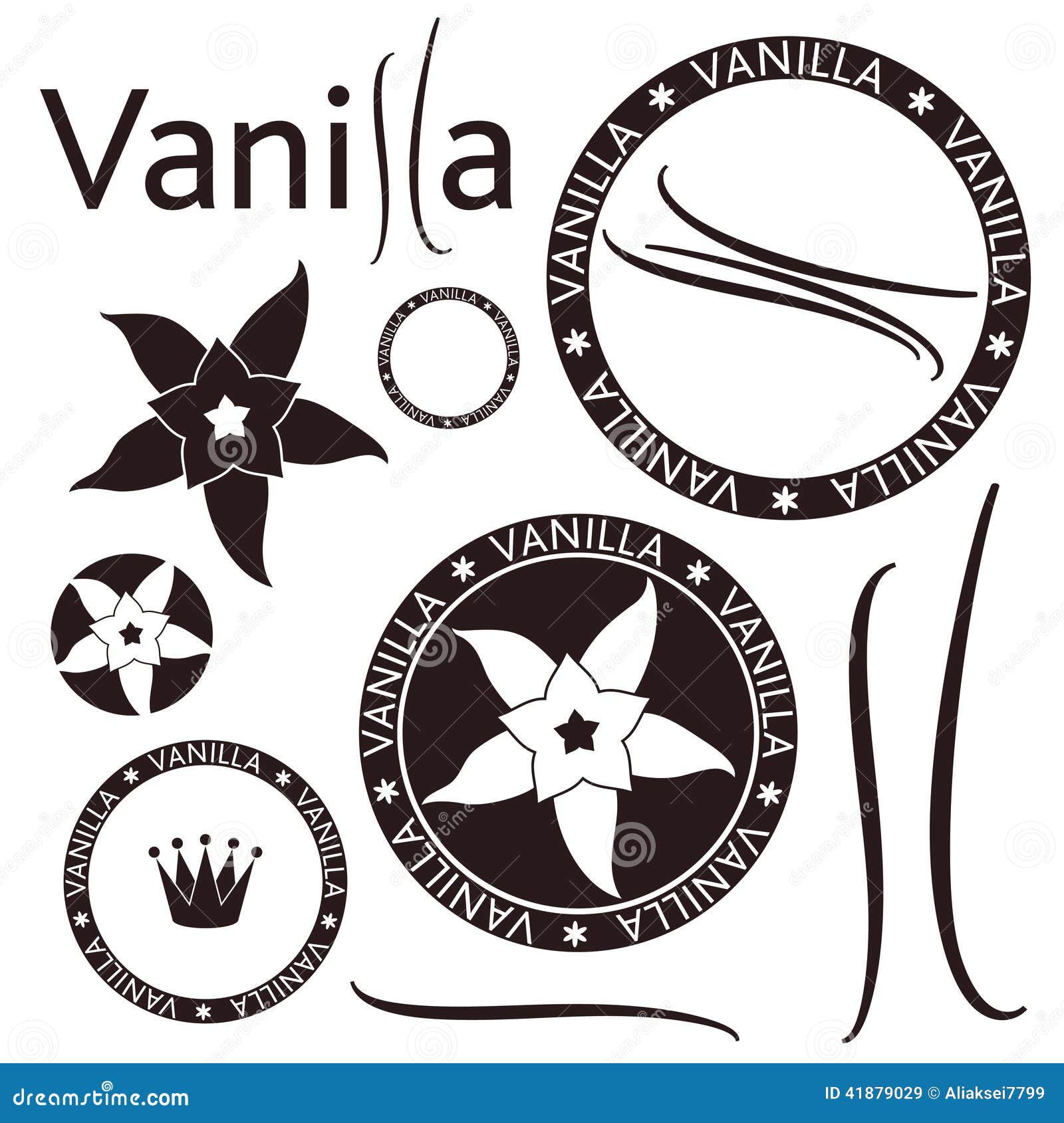 Vanilla Pod Isolated On White Vector Illustration | CartoonDealer.com ...
