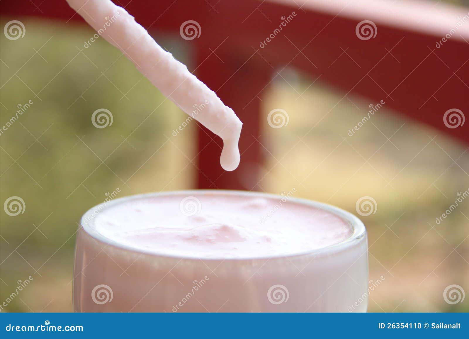 Vanilla milk shake stock photo. Image of dessert, drip - 26354110