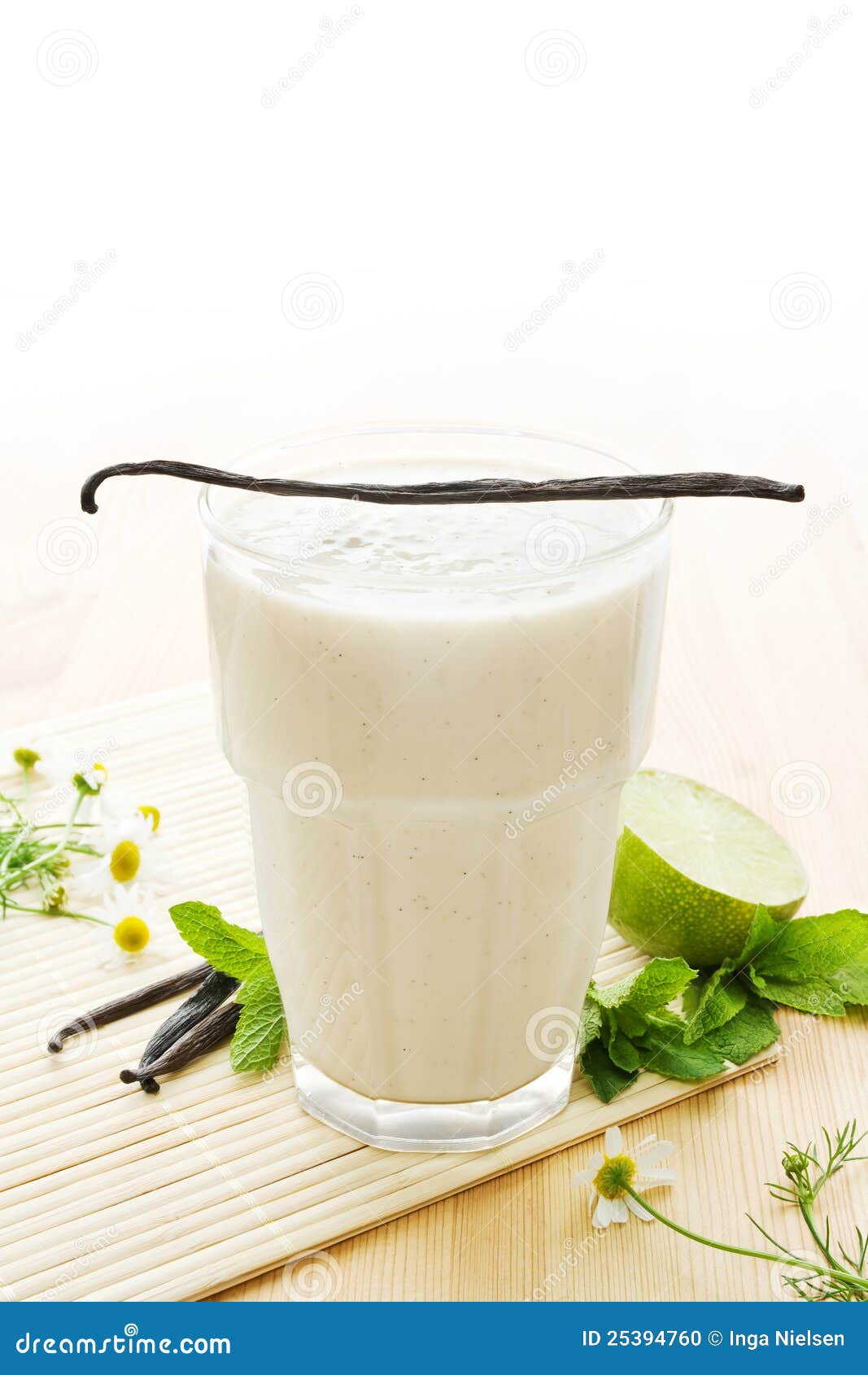 Vanilla Milkshake On White Stock Photography | CartoonDealer.com #25376468