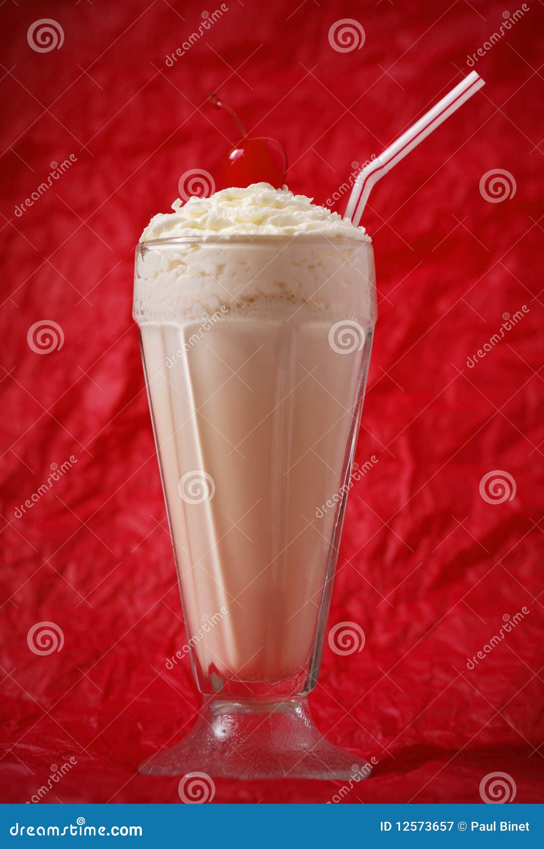 Vanilla Milkshake with Whipped Stock Image - Image of soft, colorful ...