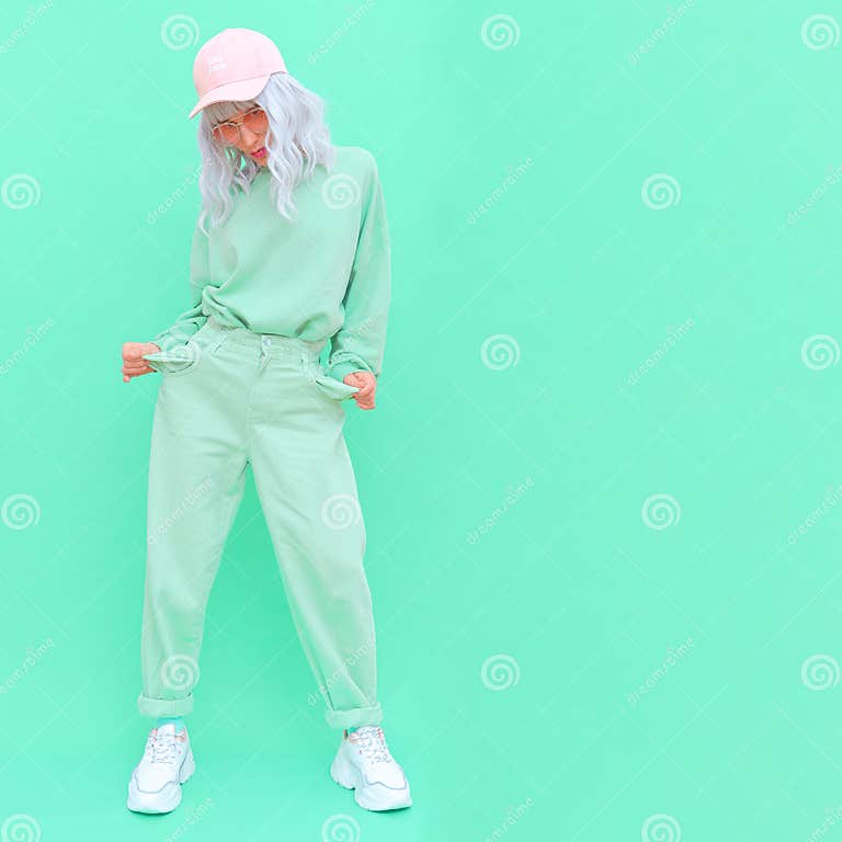 Vanilla Mint Urban Style Girl 90s Aesthetic Monochrome Color Trends