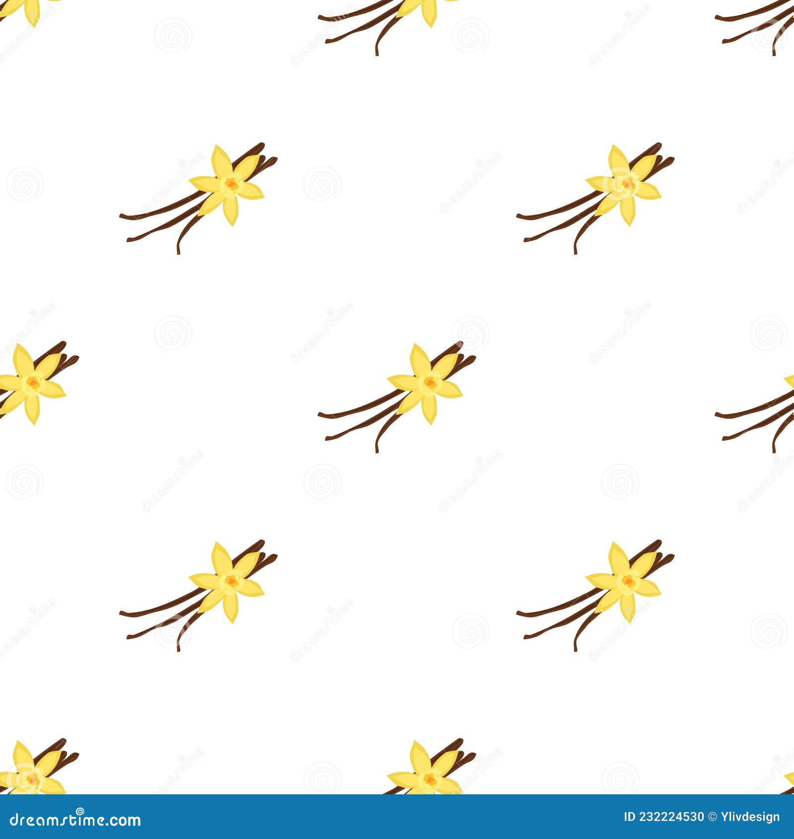 Vanilla Pattern Seamless Vector Stock Vector - Illustration of food ...
