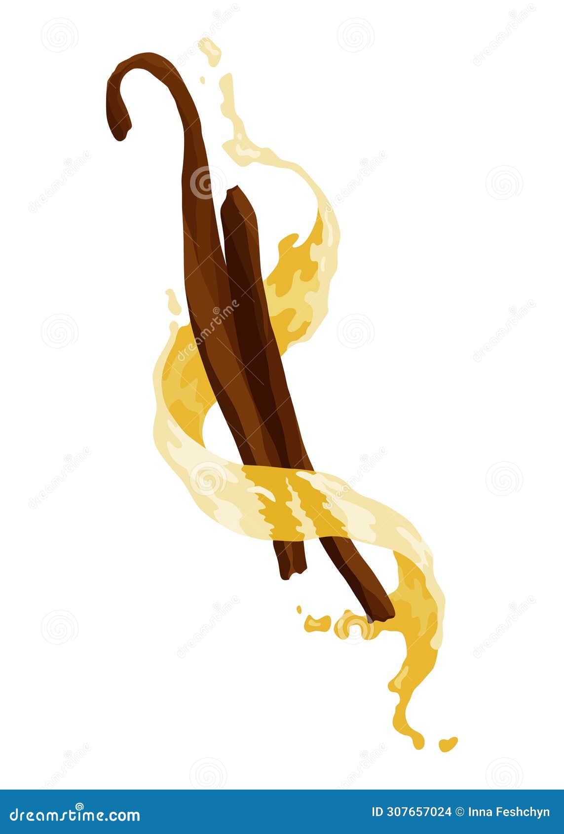 Vanilla Pods or Stick. Realistic Vector Design Isolated Element Stock ...