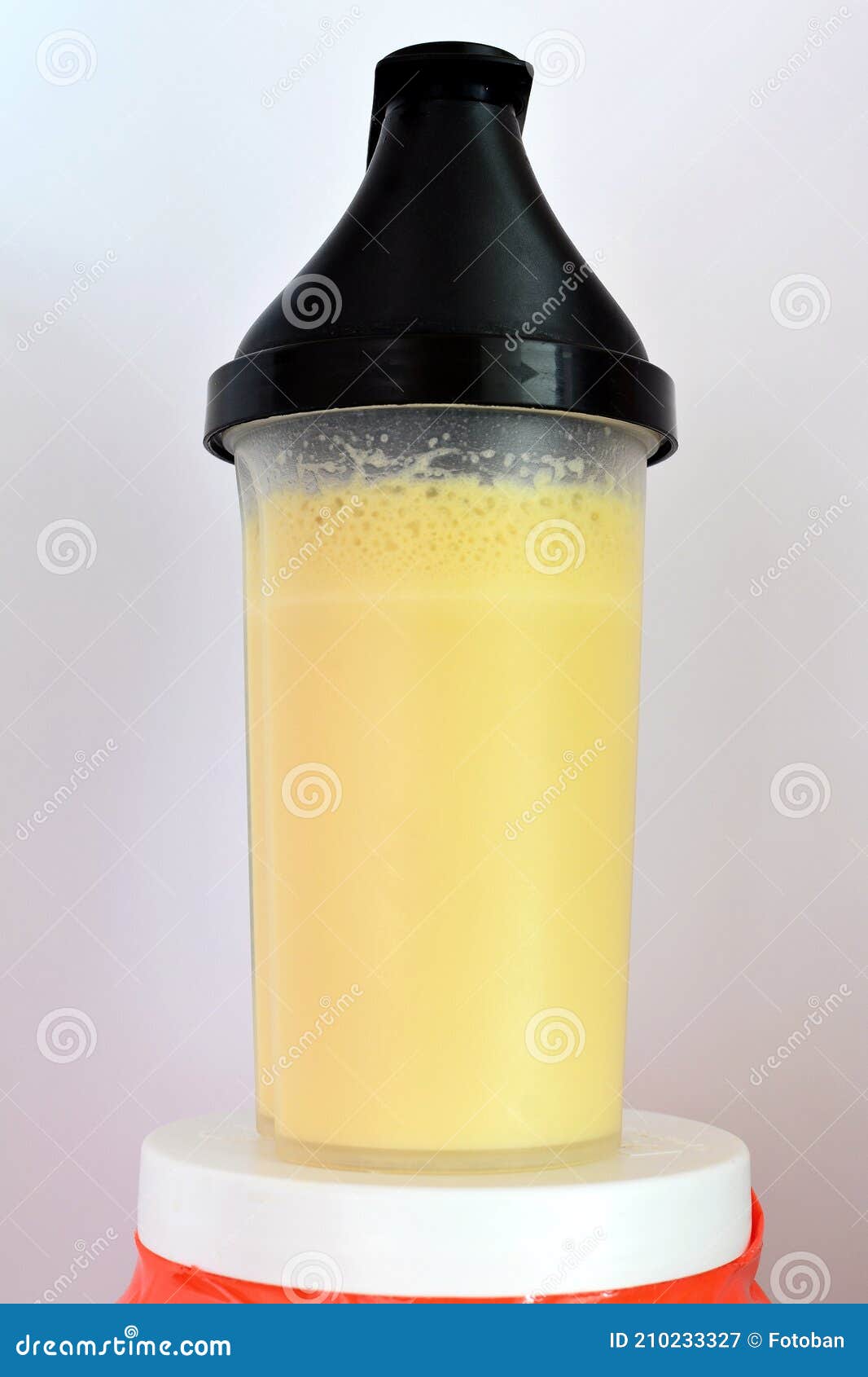 Vanilla Protein Shake in a Shaker Stock Image - Image of mixed, fresh ...