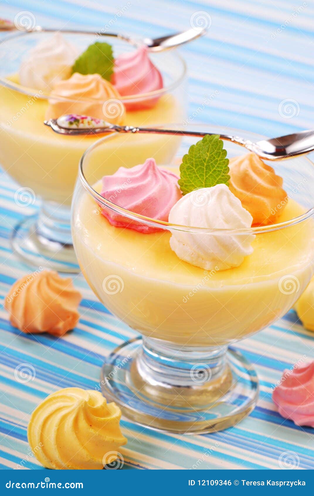 Vanilla pudding stock photo. Image of colorful, child - 12109346