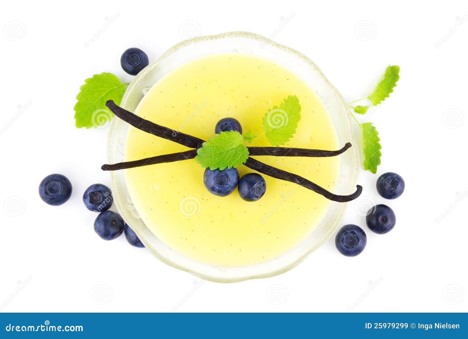 Vanilla pudding stock image. Image of blue, background - 25979299