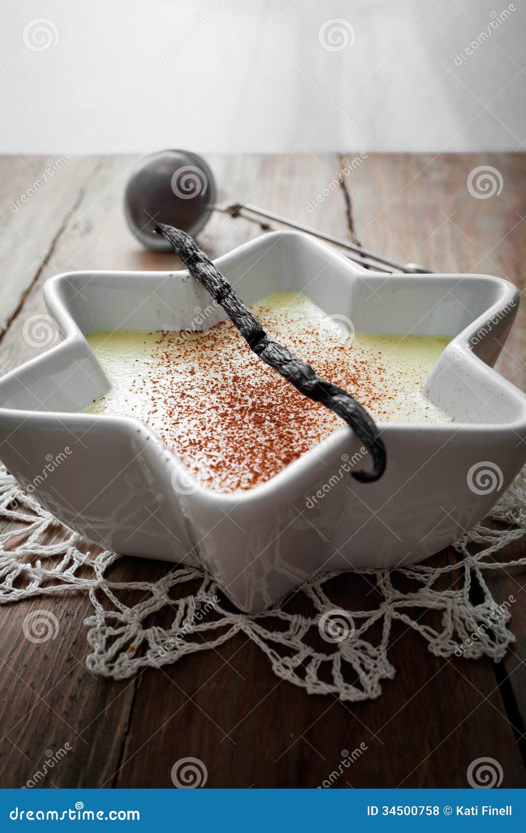 Vanilla pudding stock photo. Image of dish, fresh, cocoa - 34500758