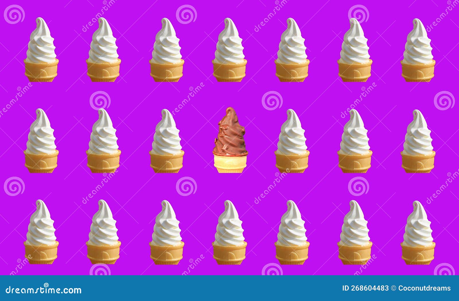 Vanilla Soft Ice Cream Sign. Ice Cream In Waffle Cone Black Silhouette ...