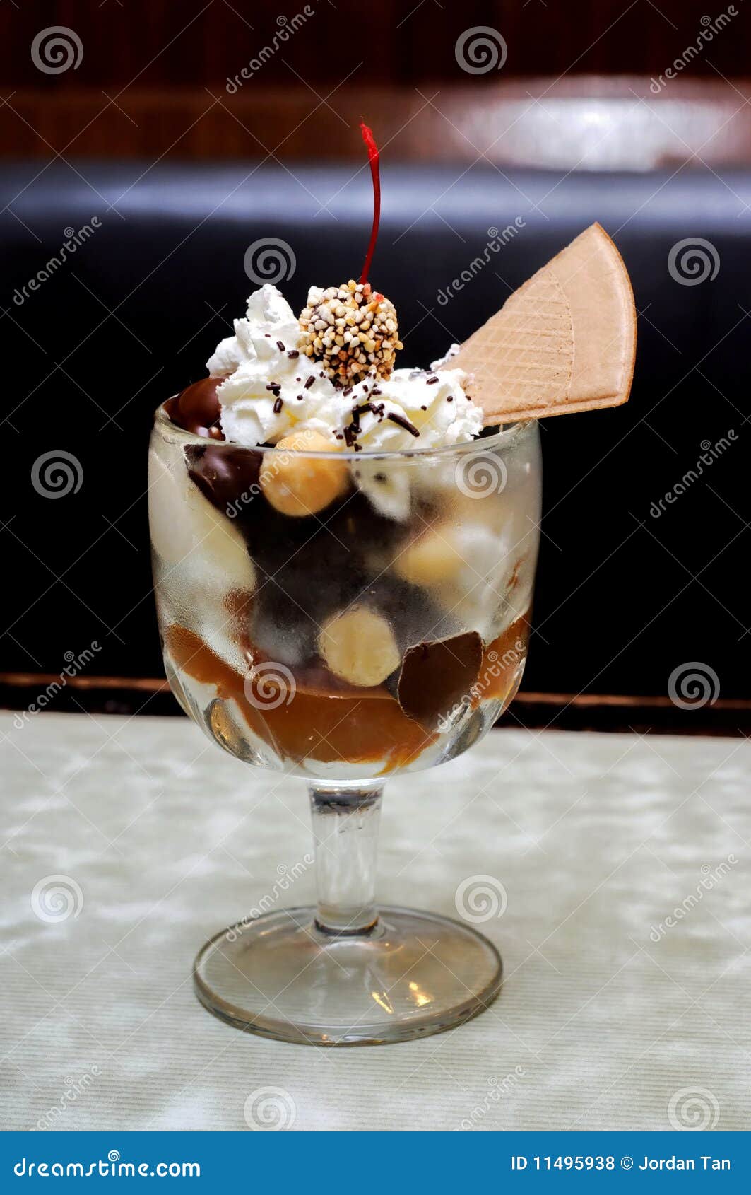 Vanilla sundae stock photo. Image of sweet, hazel, biscuit - 11495938