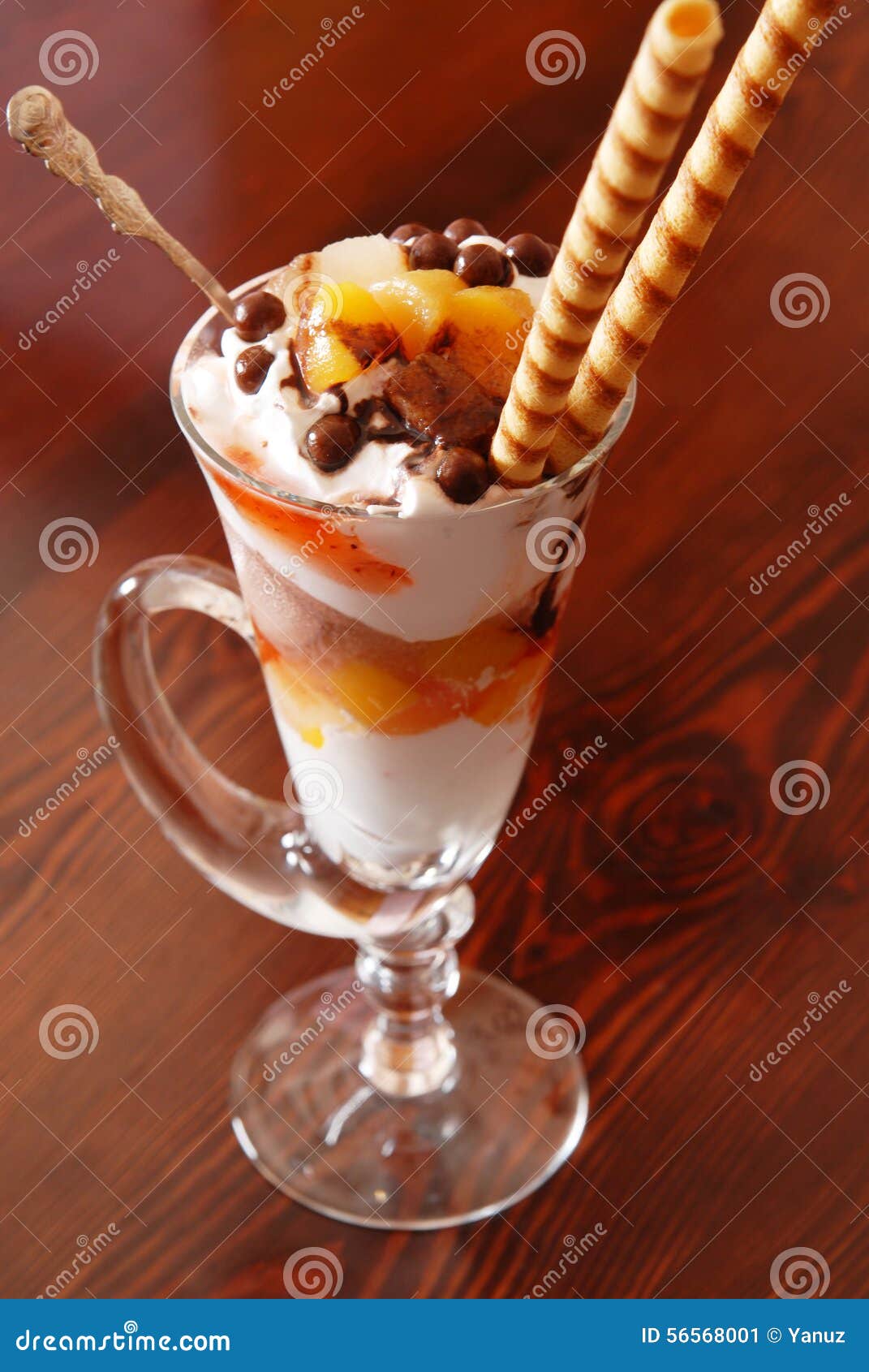 Vanilla sundae stock image. Image of portion, sundae - 56568001