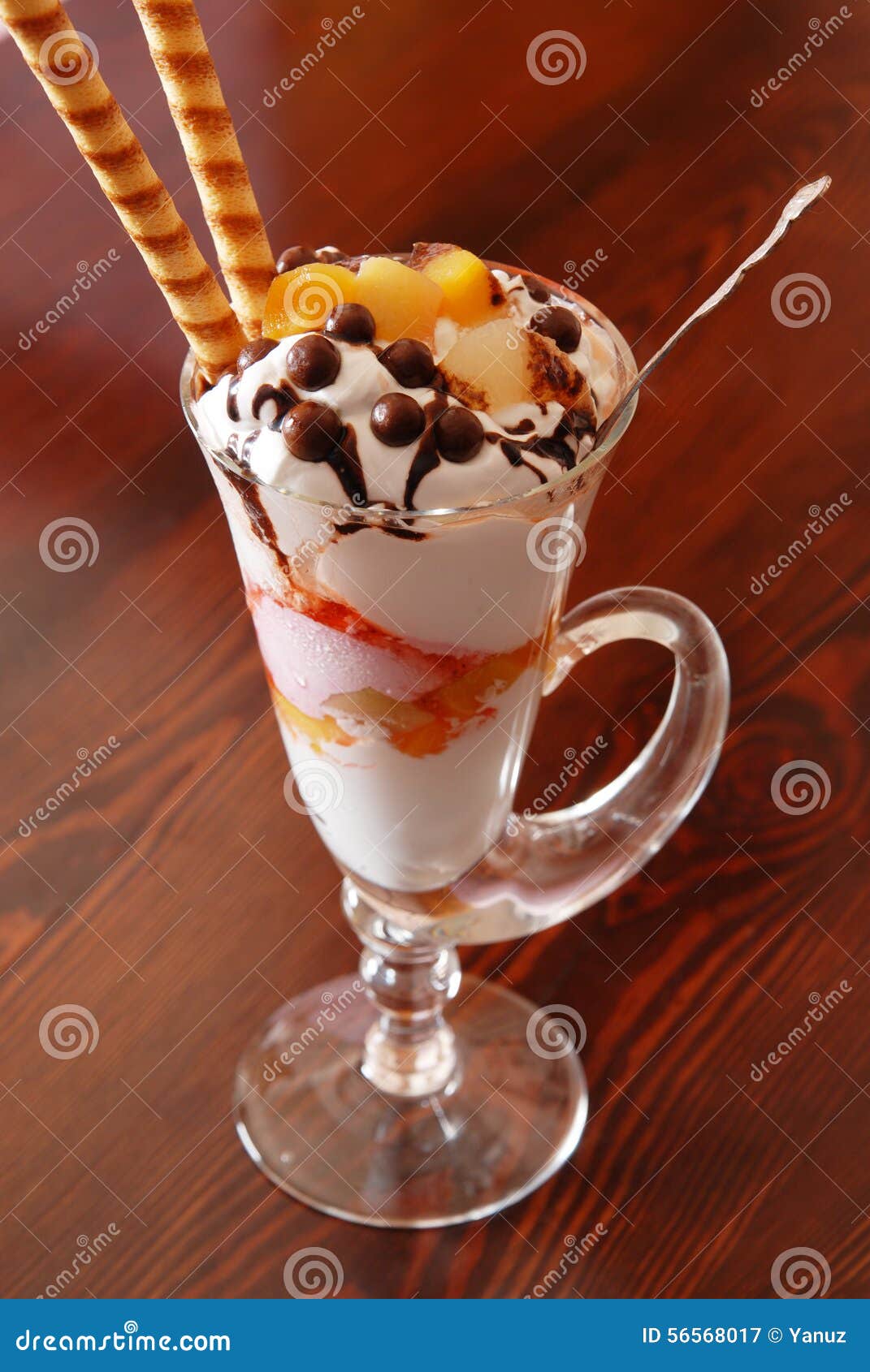 Vanilla sundae stock image. Image of sugar, sorbet, scoop - 56568017